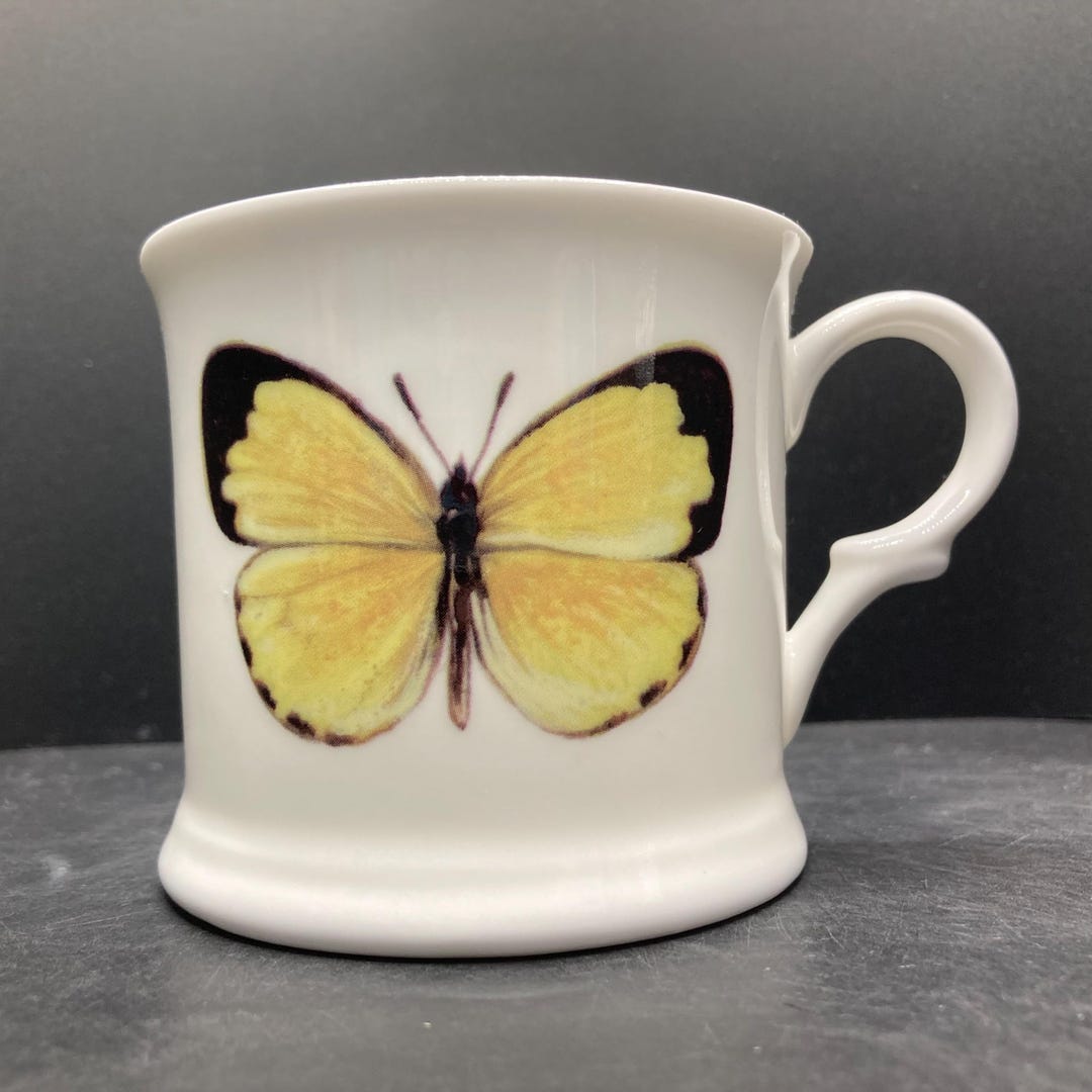 Vintage Milton China Yellow & Black Butterfly Fine Bone China Mug Made ...