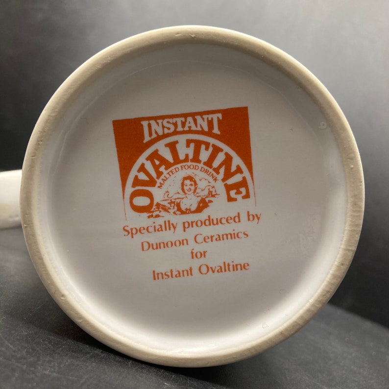 Vintage Dunoon Instant Ovaltine Malted Food Drink Orange Striped ...