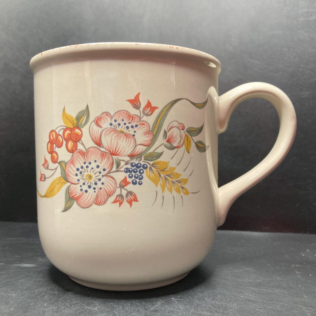 Vintage Hornsea Pottery Seasons Flowers Grains & Berries Porcelain Mug ...