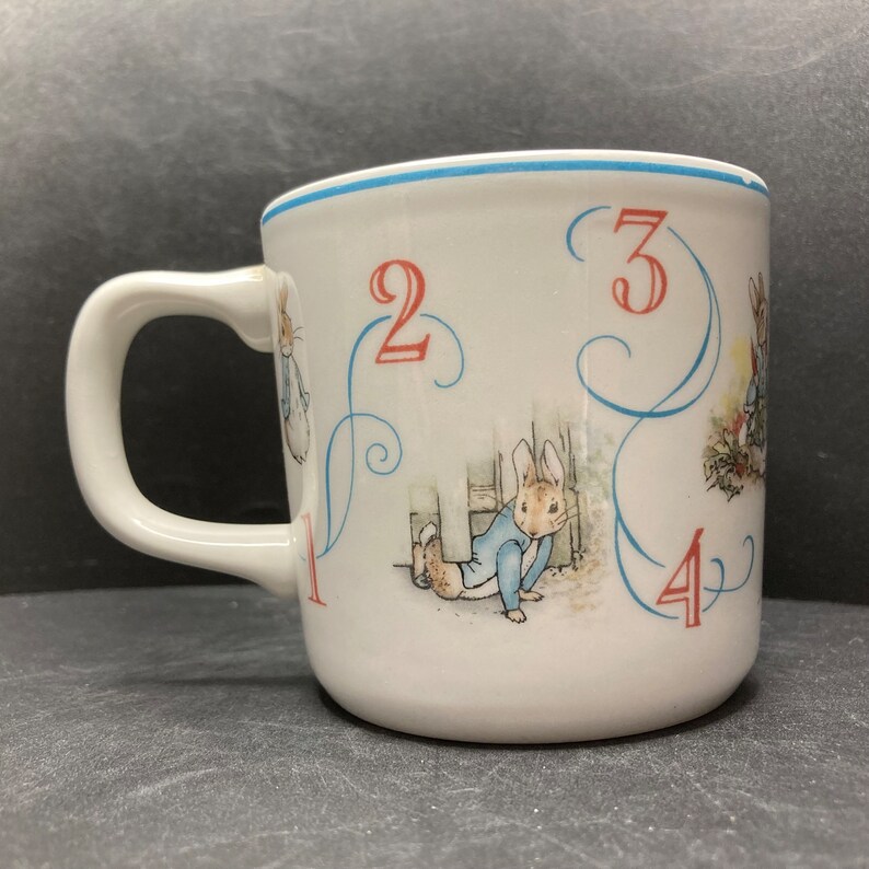 Vintage 1993 Wedgwood Peter Rabbit Numbers 1-10 Fine Bone China Mug ...