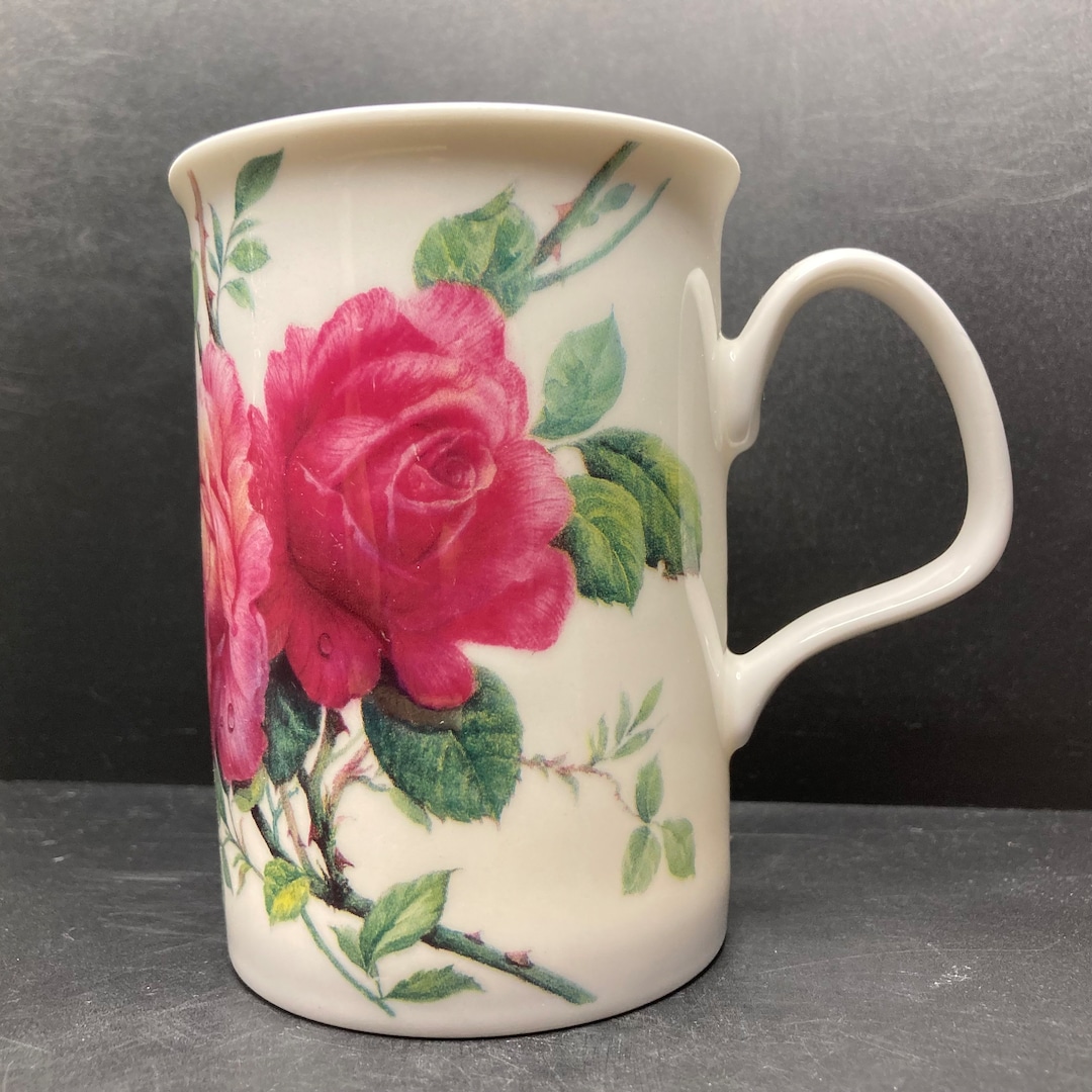 Vintage 1992 Roy Kirkham English Rose Red Roses Fine Bone China Mug ...