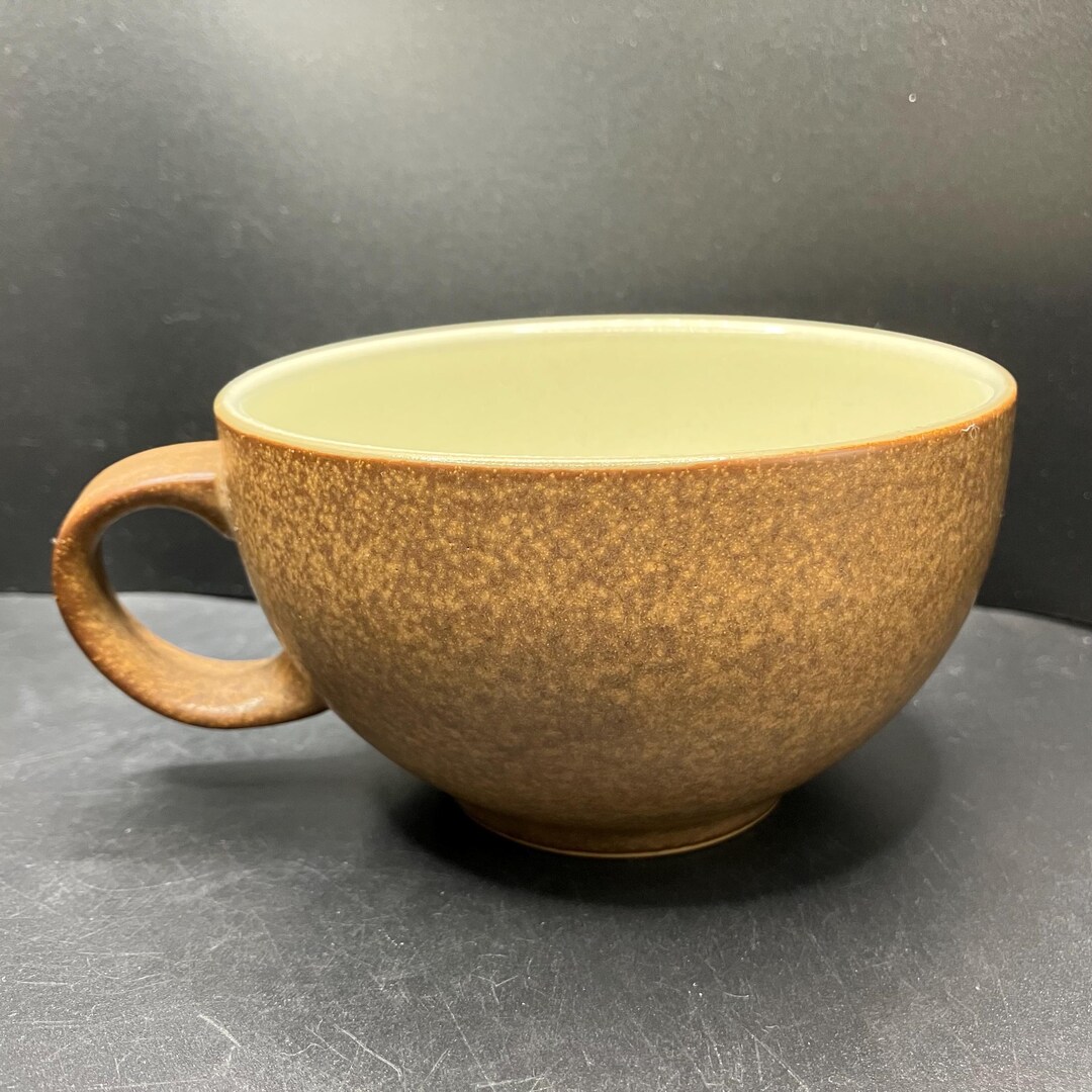 Vintage Denby Cinnamon Brown and Beige Speckled Stoneware Breakfast Cup ...