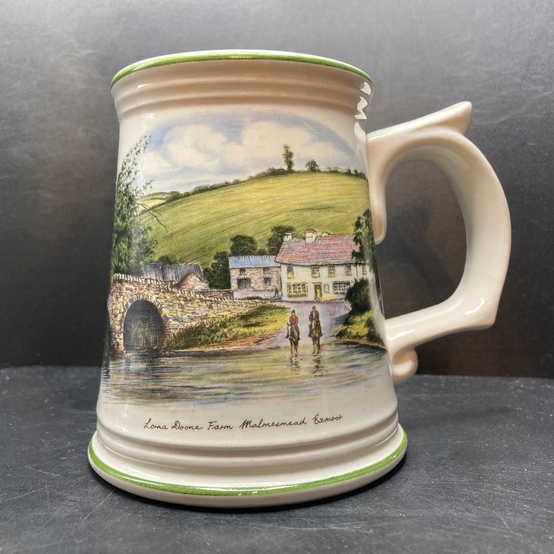 Vintage Lorna Doone Farm Malmesmead Exmoor Ceramic Mug/tankard Bristol ...