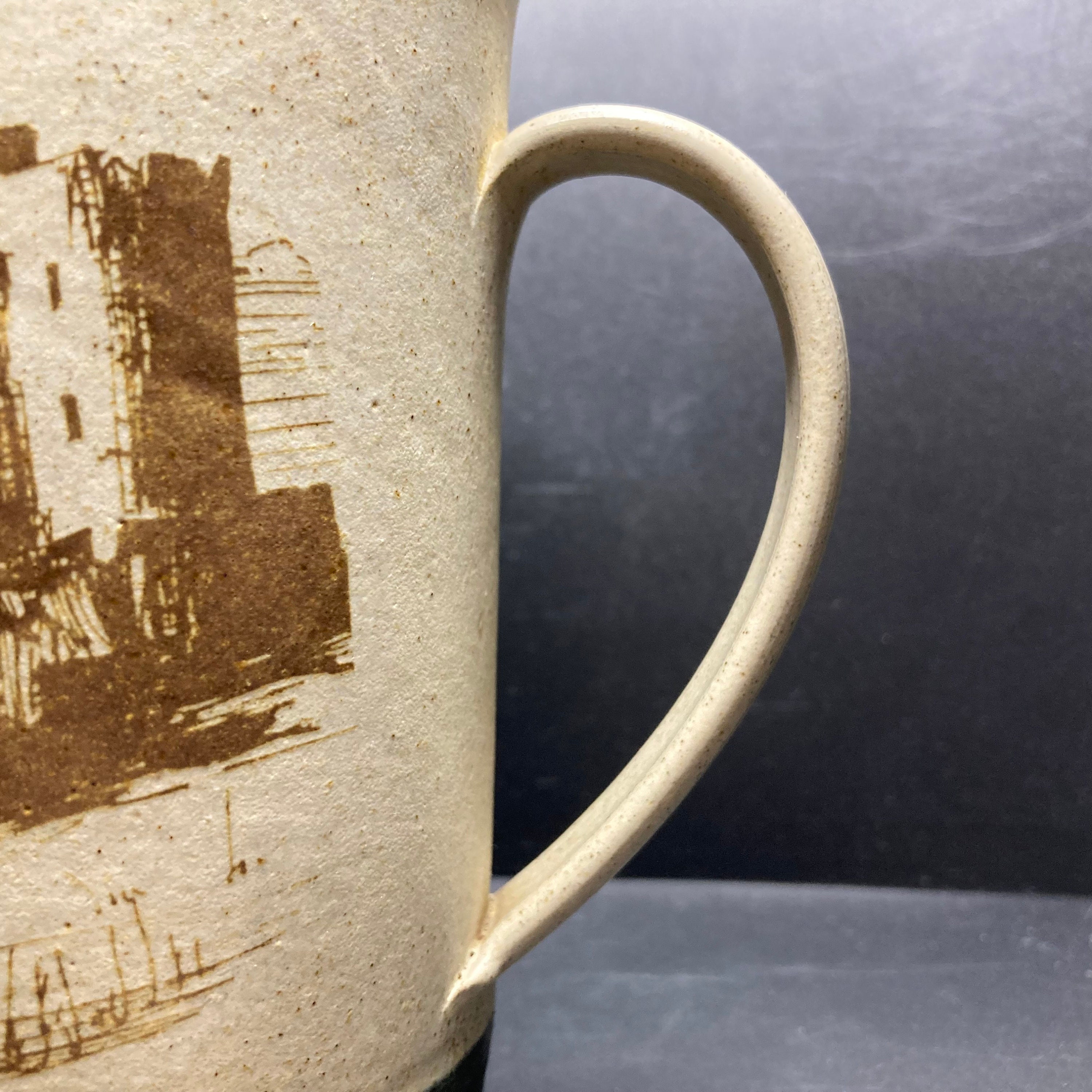Vintage Harlech Castle Wales Tall Stoneware Mug HP - Etsy