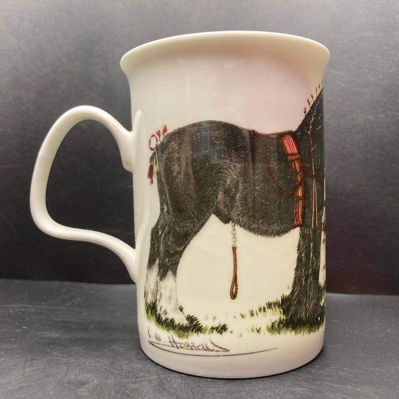 Vintage 1991 Roy Kirkham Shire Horses English Bone China Made in ...