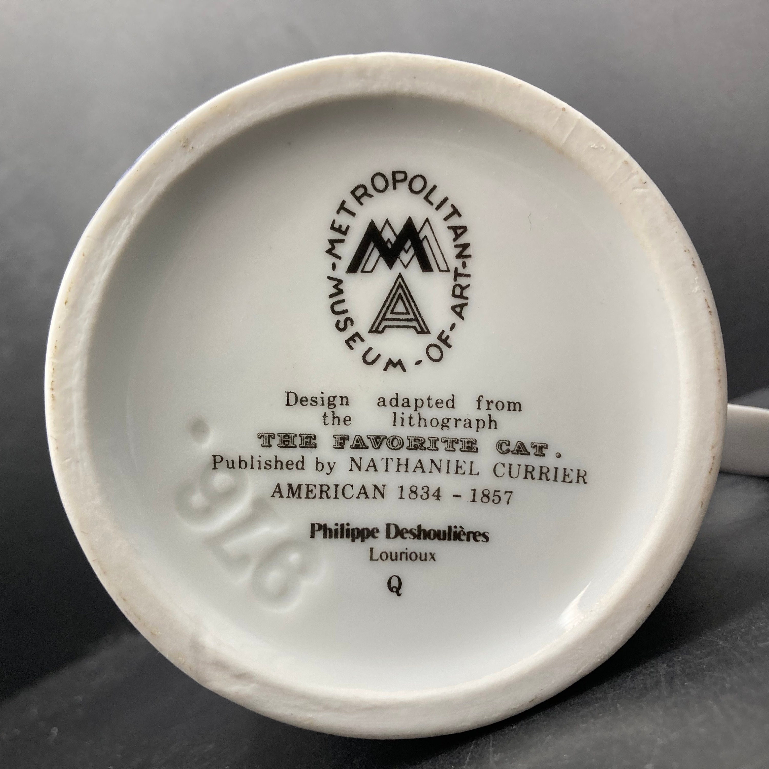 Vintage the Favourite Cat Porcelain Mug Nathaniel Currier Metropolitan ...