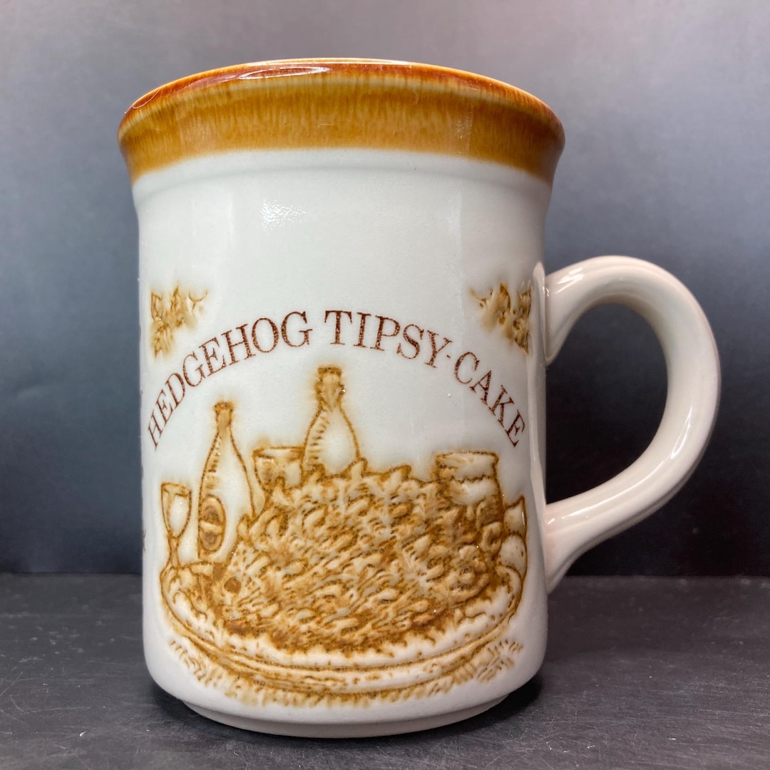 Vintage Biltons Hedgehog Tipsy Cake & Recipe Embossed Beige and Brown ...
