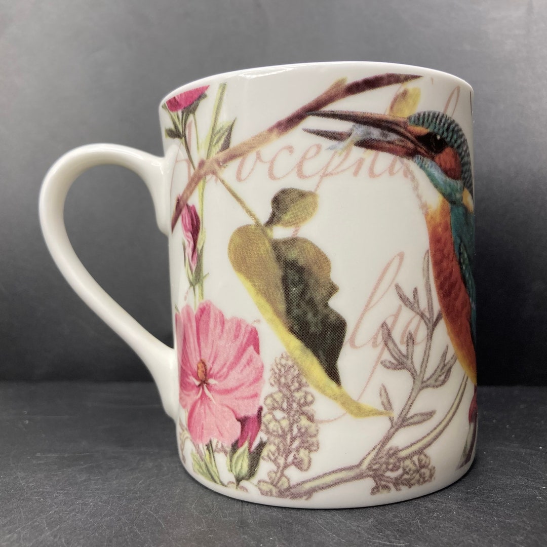 Vintage RSPB Kingfisher & Squirrel Bone China Mug - Etsy