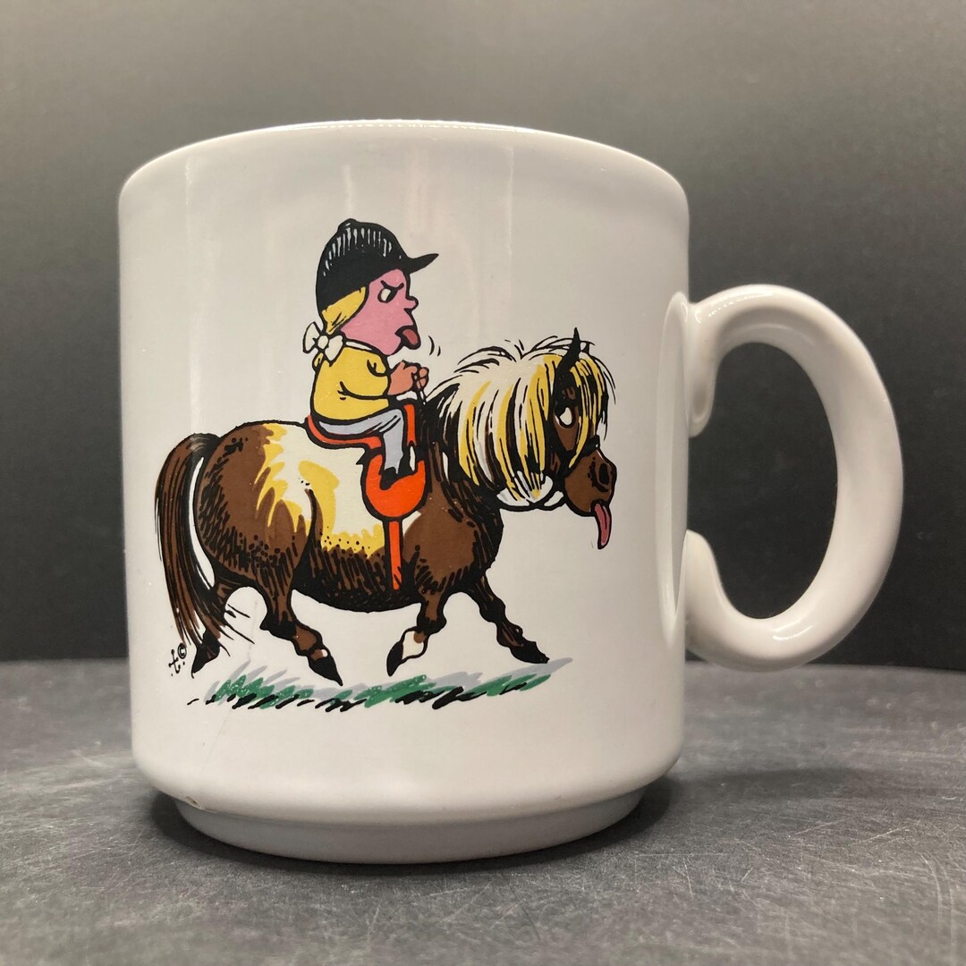 Vintage Harrods Thelwell Horse & Rider With Tongues Sticking Out SMALL ...