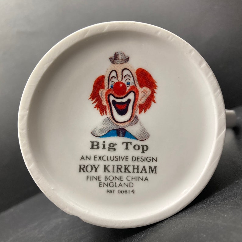 Vintage Roy Kirkham Big Top Clown in Bucket Fine Bone China Mug Made in ...