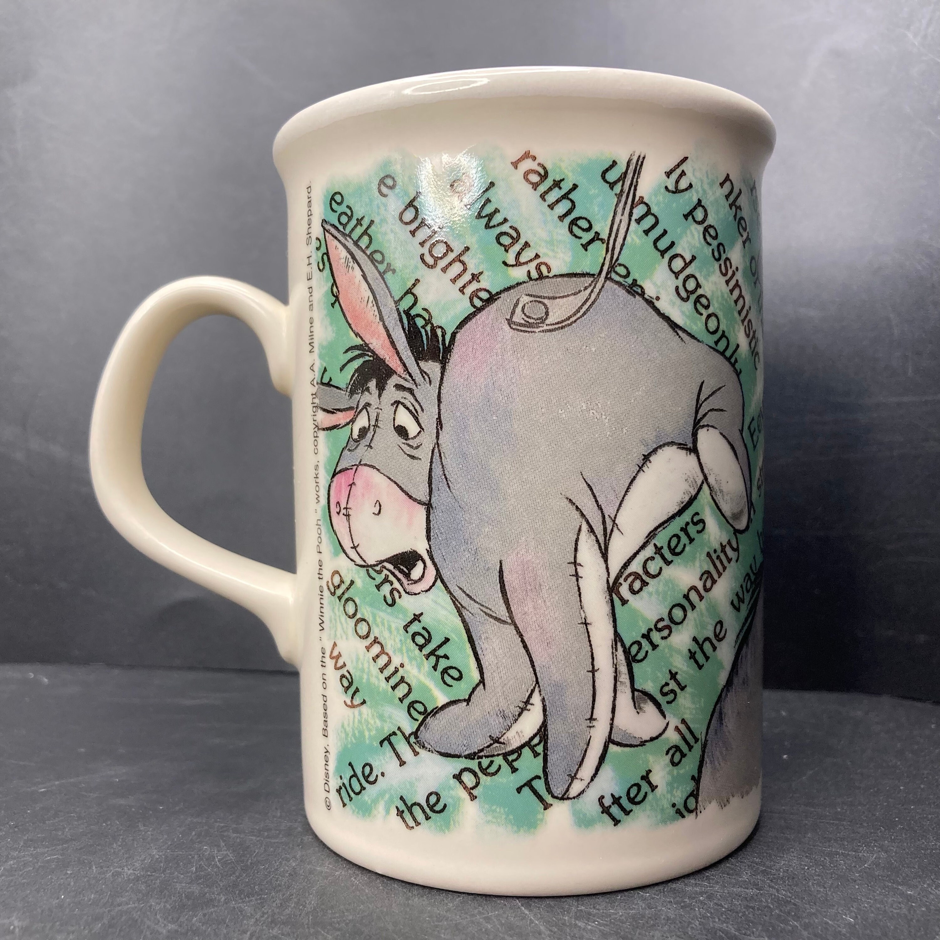 Vintage Winnie the Pooh Eeyore Gloomy Gloomy Ceramic Mug Staffordshire ...