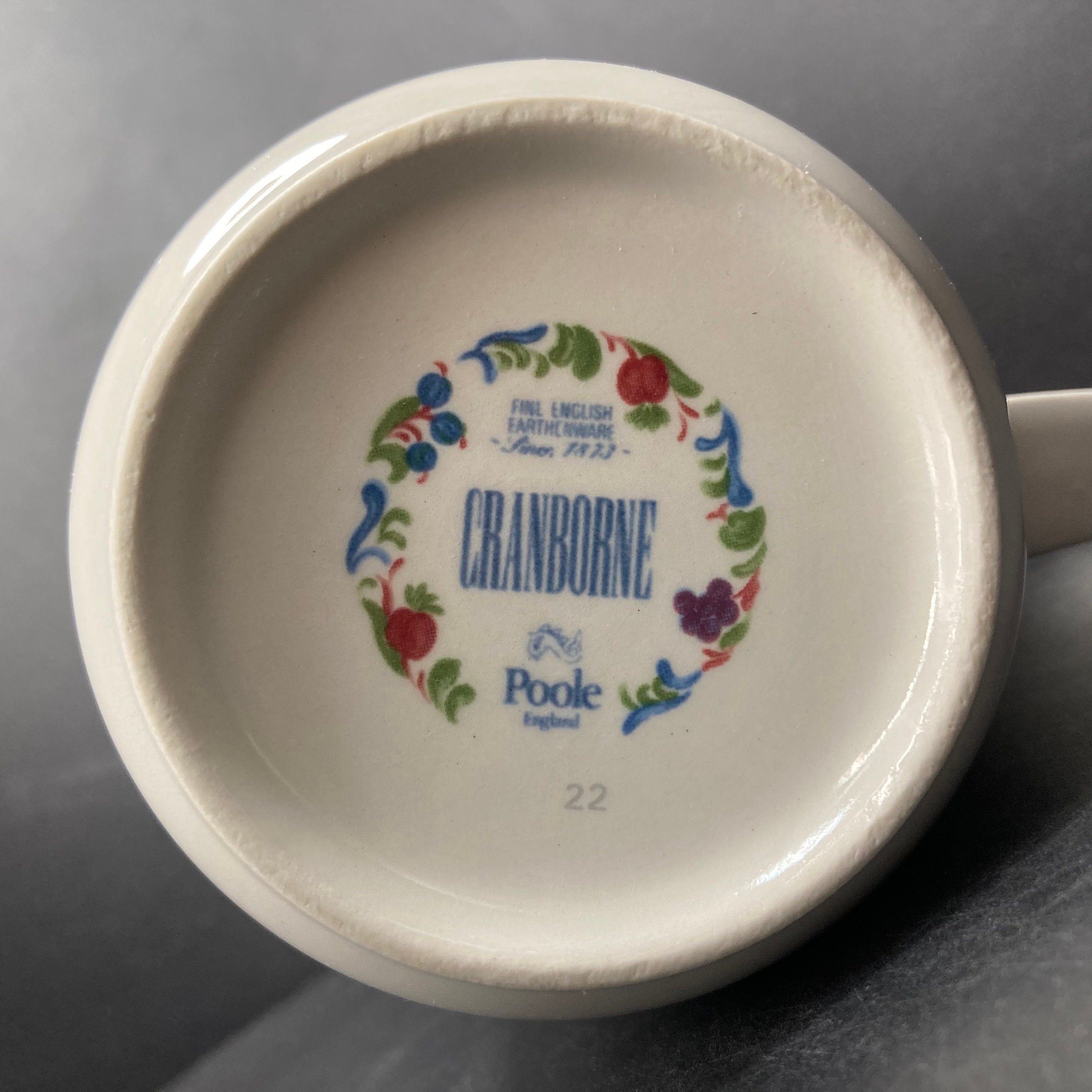 Vintage Poole Cranborne Fruits Fine English Earthenware Mug Made in ...