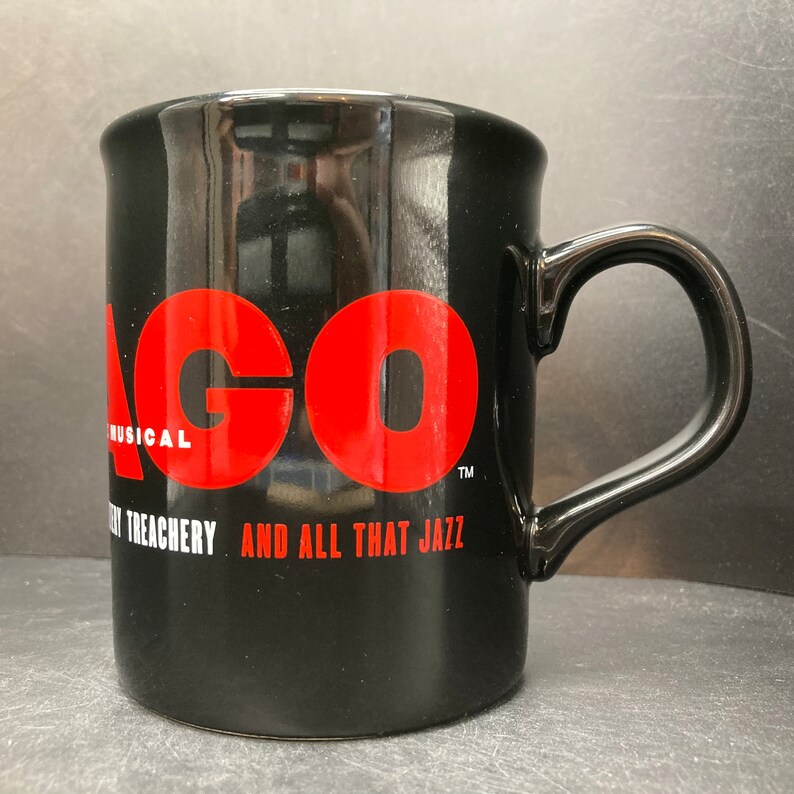 Vintage Chicago the Musical Black and Red Ceramic Mug Made in England ...