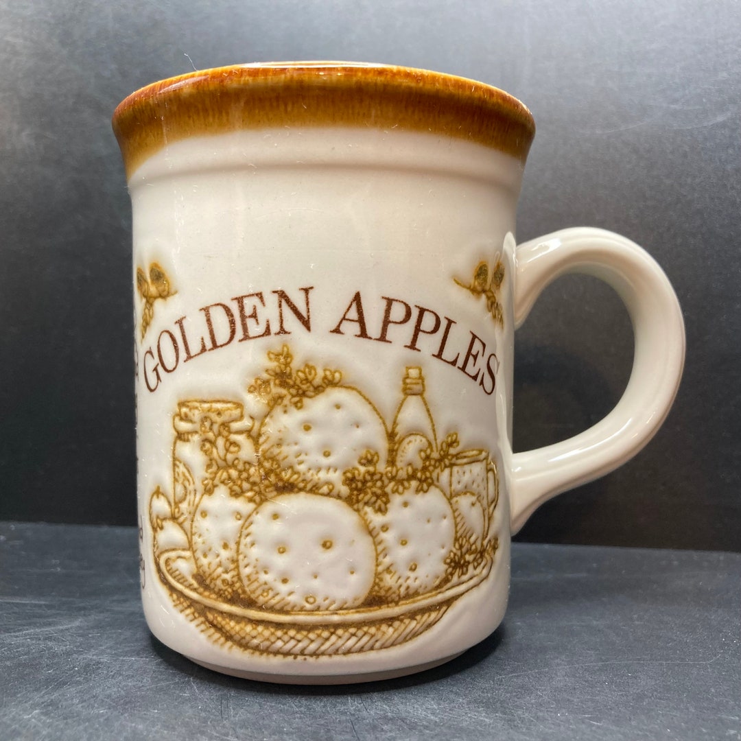 Vintage Biltons Golden Apples & Recipe Embossed Stoneware Mug Made in ...