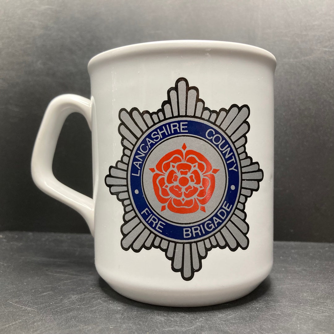 Vintage 1992 Lancashire County Fire Brigade England Ceramic Mug the ...