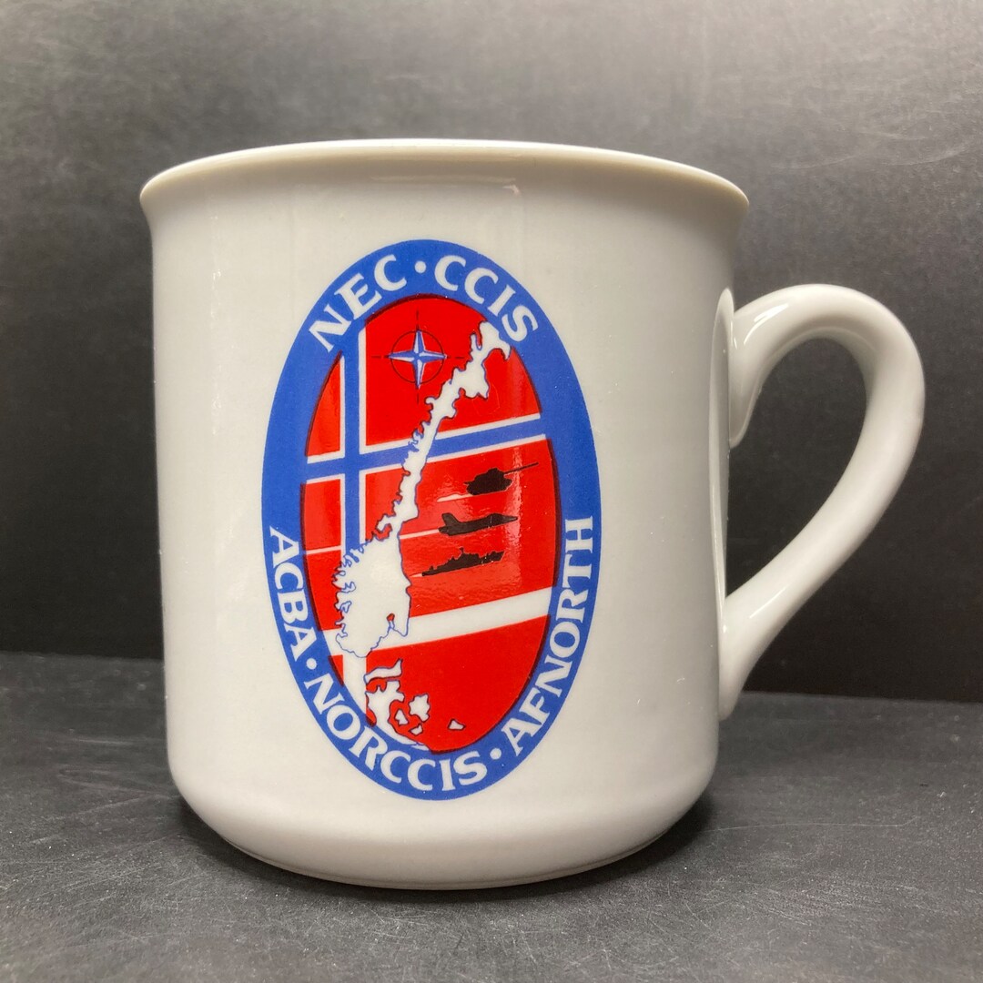 Vintage NATO HQ Oslo NEC Ccis Porcelain Mug Brunoco Norge Hughes ...