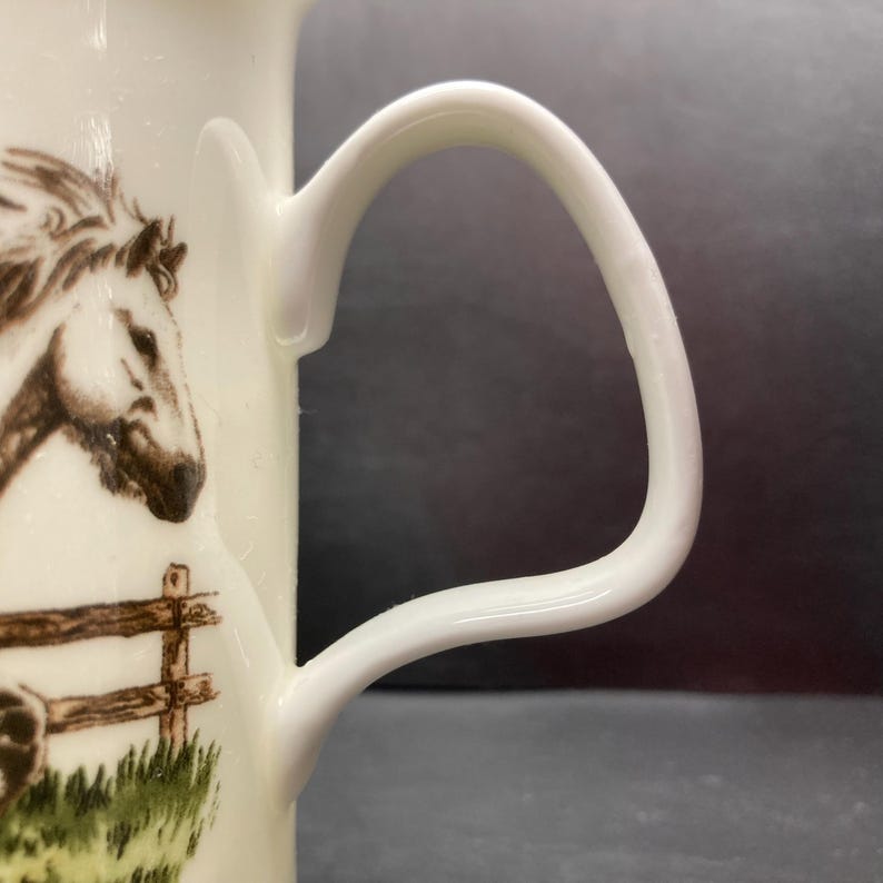 Vintage 1991 Roy Kirkham Shire Horses English Bone China Made in ...