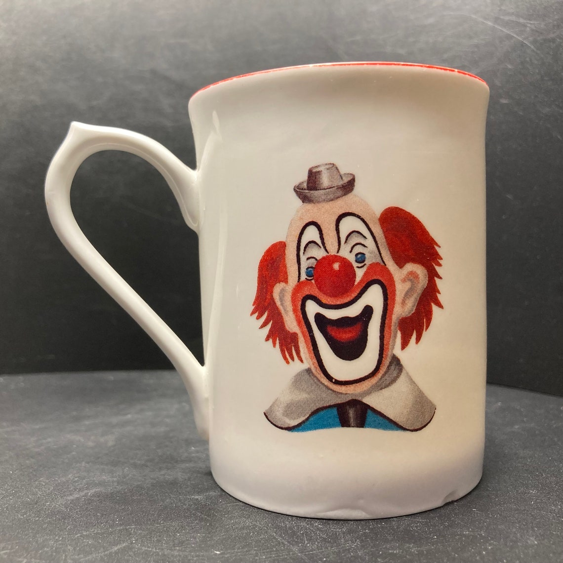 Vintage Roy Kirkham Big Top Clown in Bucket Fine Bone China Mug Made in ...
