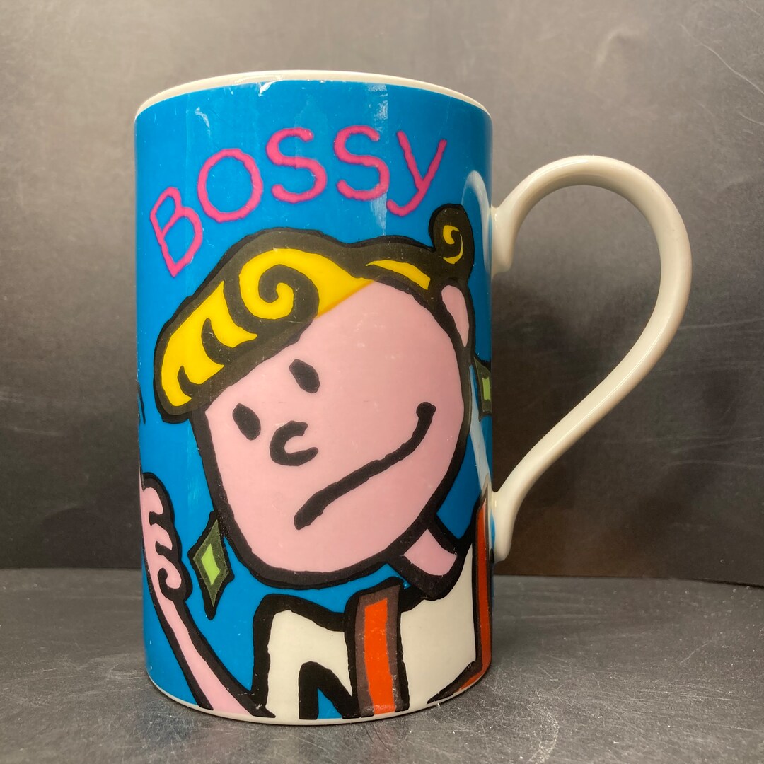 Vintage Dunoon Whirly Girlies Bossy Stoneware Mug Anne Searle Made in ...
