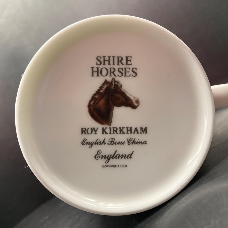 Vintage 1991 Roy Kirkham Shire Horses English Bone China Made in ...