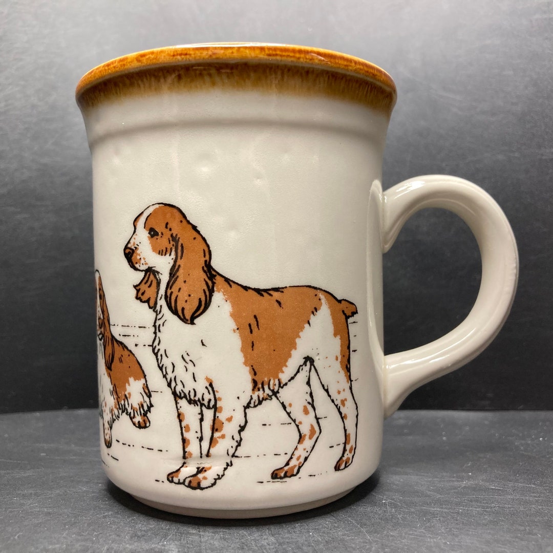 Vintage Biltons Springer Spaniel? Dogs Beige & Brown Stoneware Ceramic ...