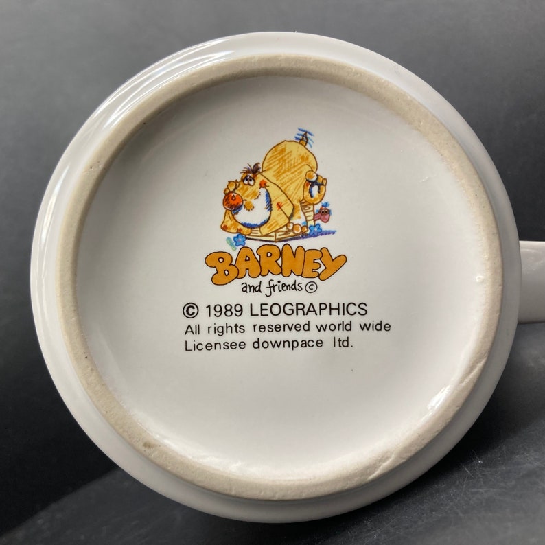 Vintage 1989 Barney and Friends Damm!… I’m Good!! Ceramic Mug ...