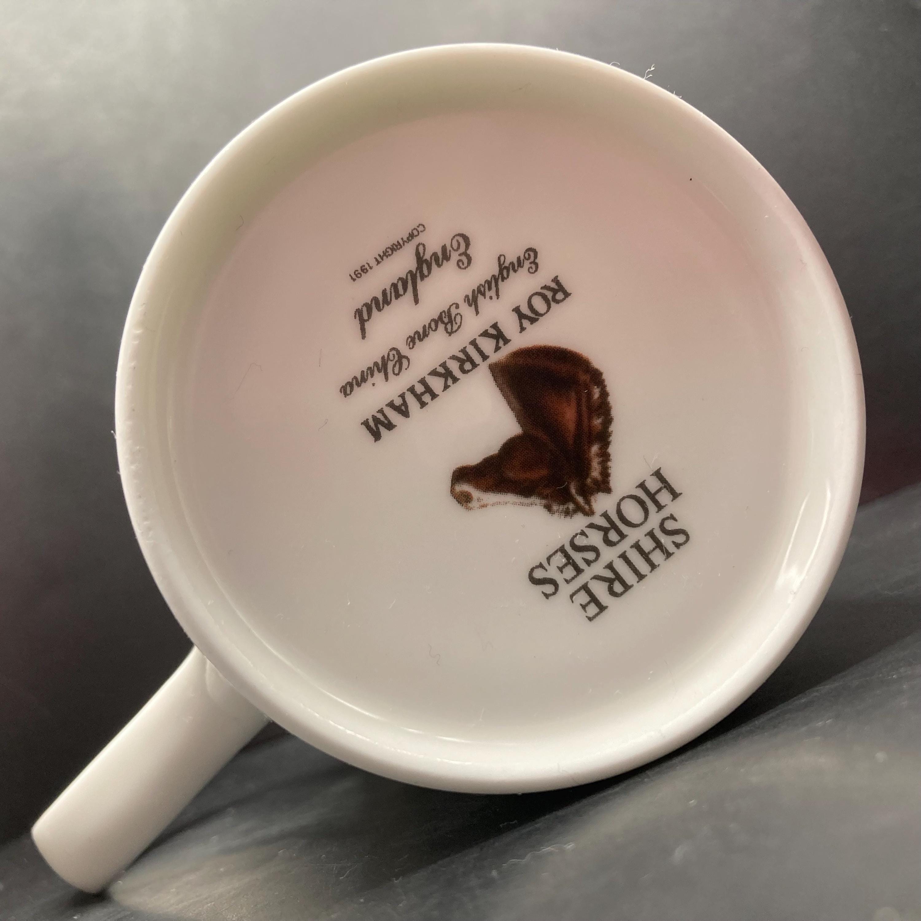 Vintage 1991 Roy Kirkham Shire Horses English Bone China Made in ...