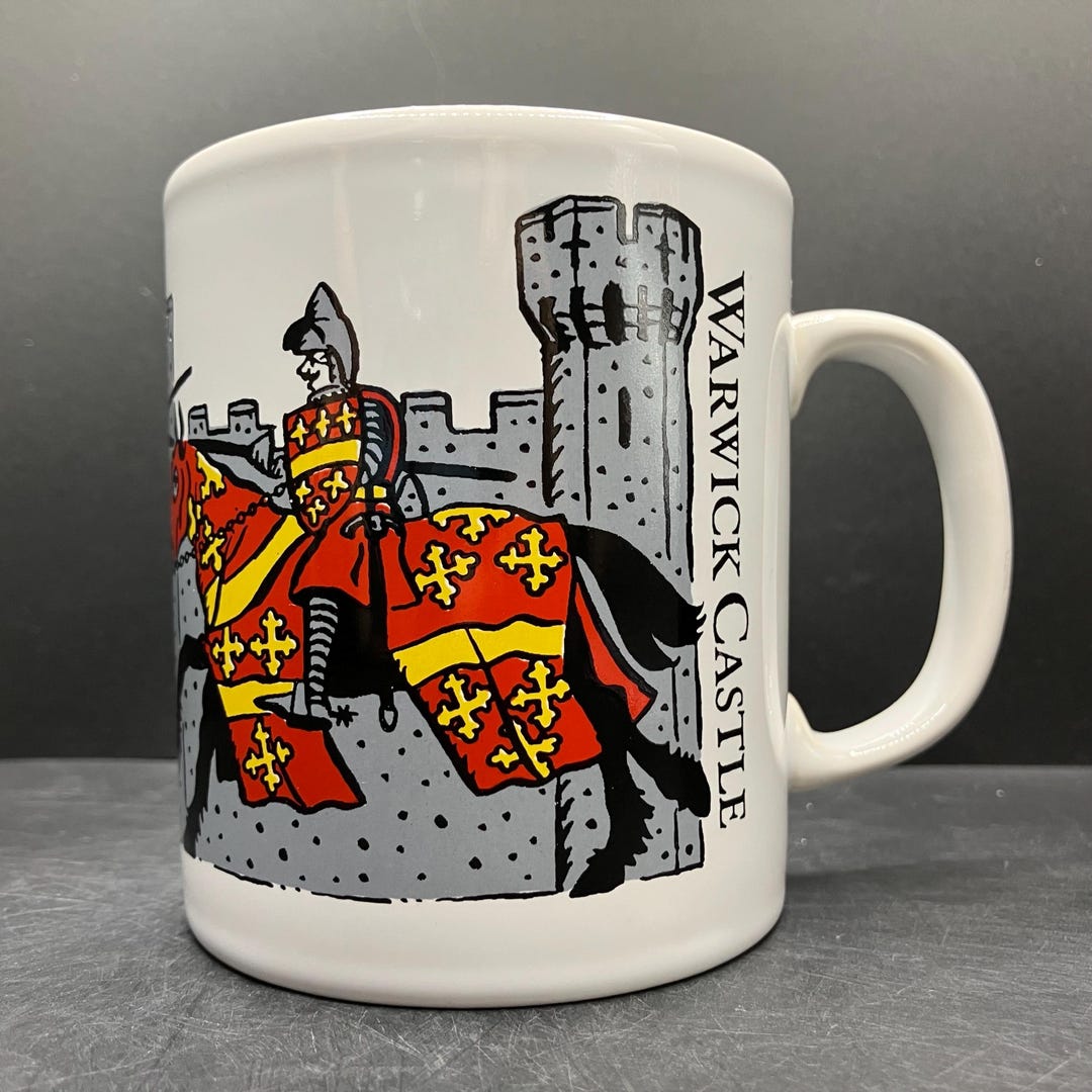 Vintage Warwick Castle Jousting Scene Ceramic Mug Bockling - Etsy