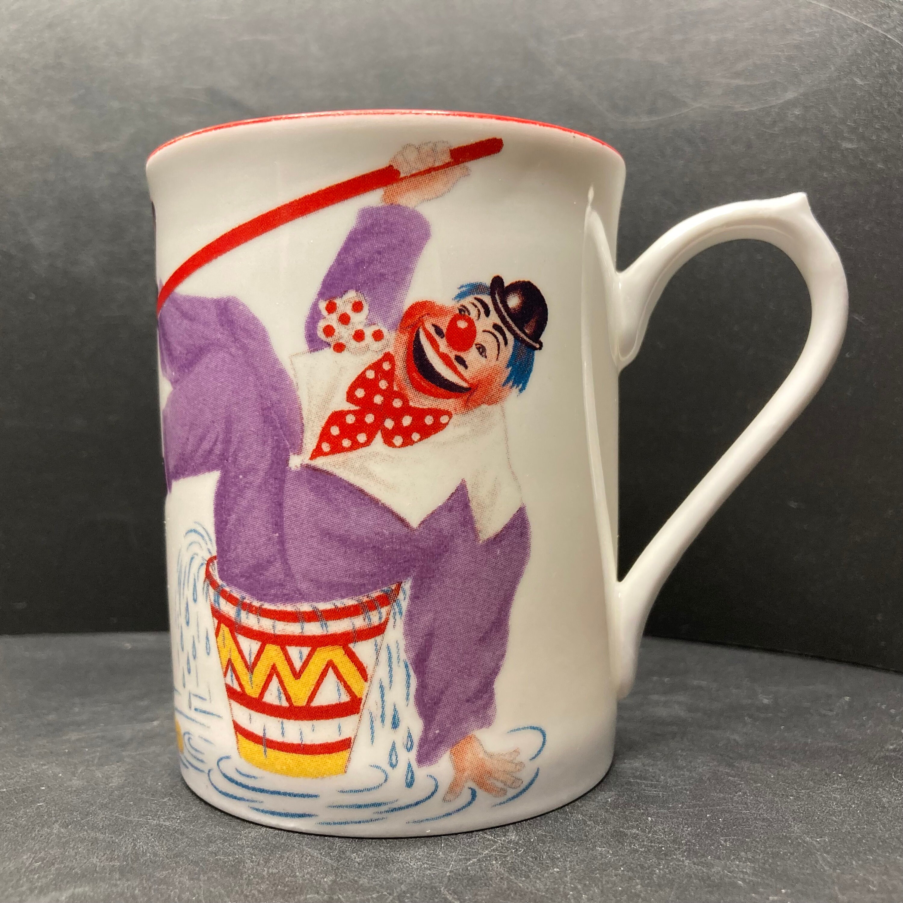 Vintage Roy Kirkham Big Top Clown in Bucket Fine Bone China Mug Made in ...