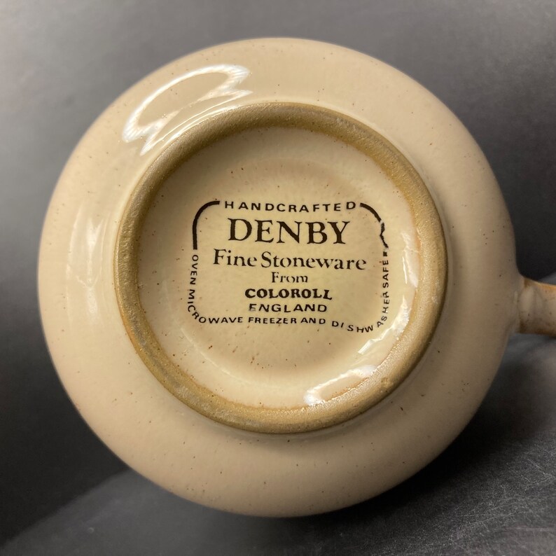 Vintage Denby Sandalwood Beige Floral Fine Stoneware Mug From Coloroll ...