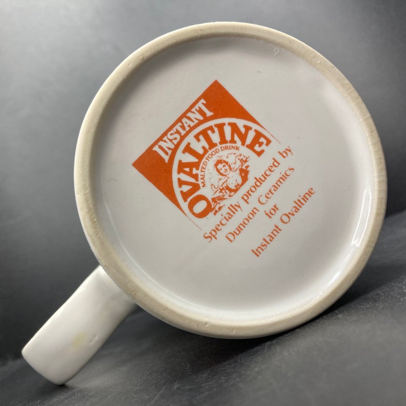 Vintage Dunoon Instant Ovaltine Malted Food Drink Orange Striped ...
