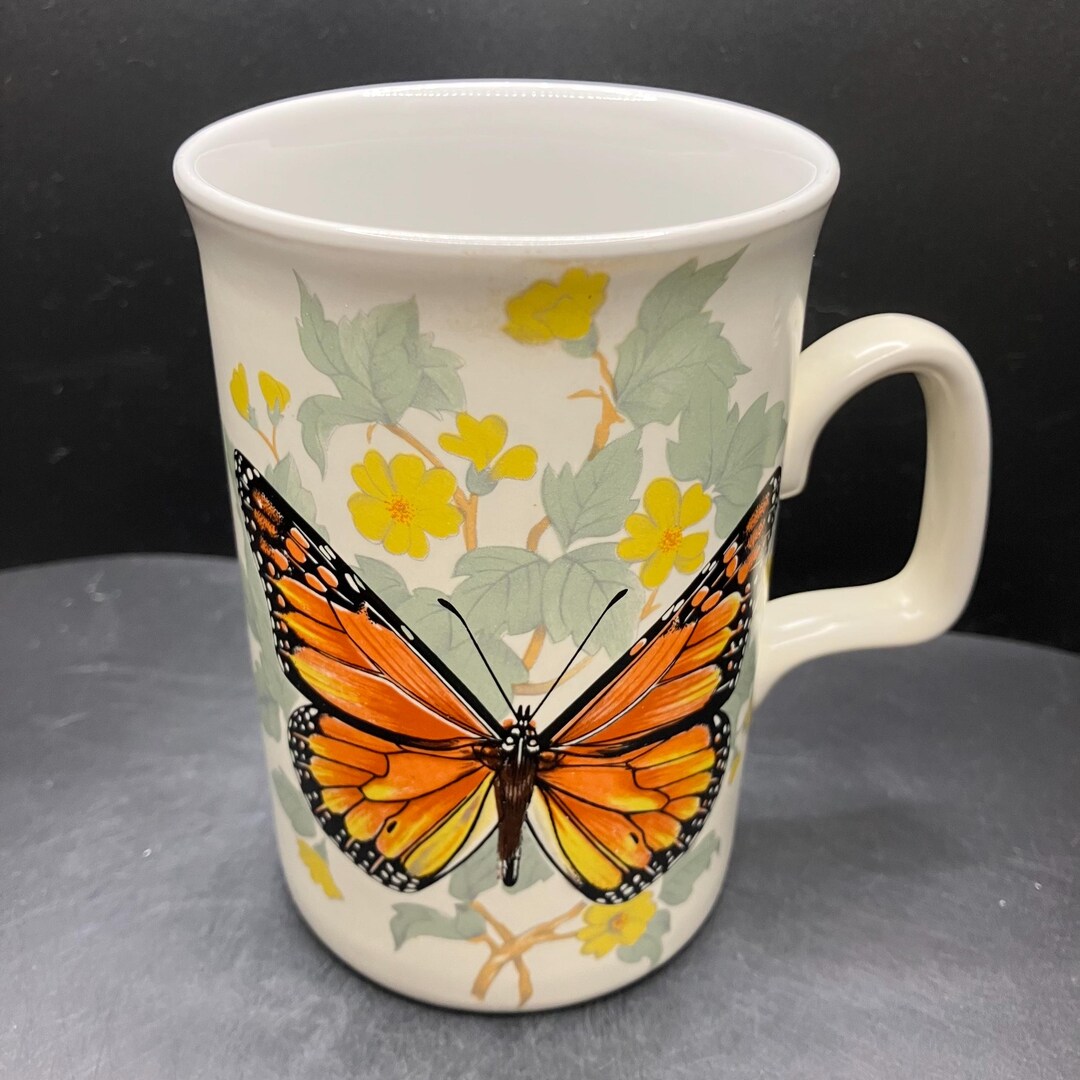 Vintage Ashdale Monarch Butterfly Stoneware Mug Made in England - Etsy