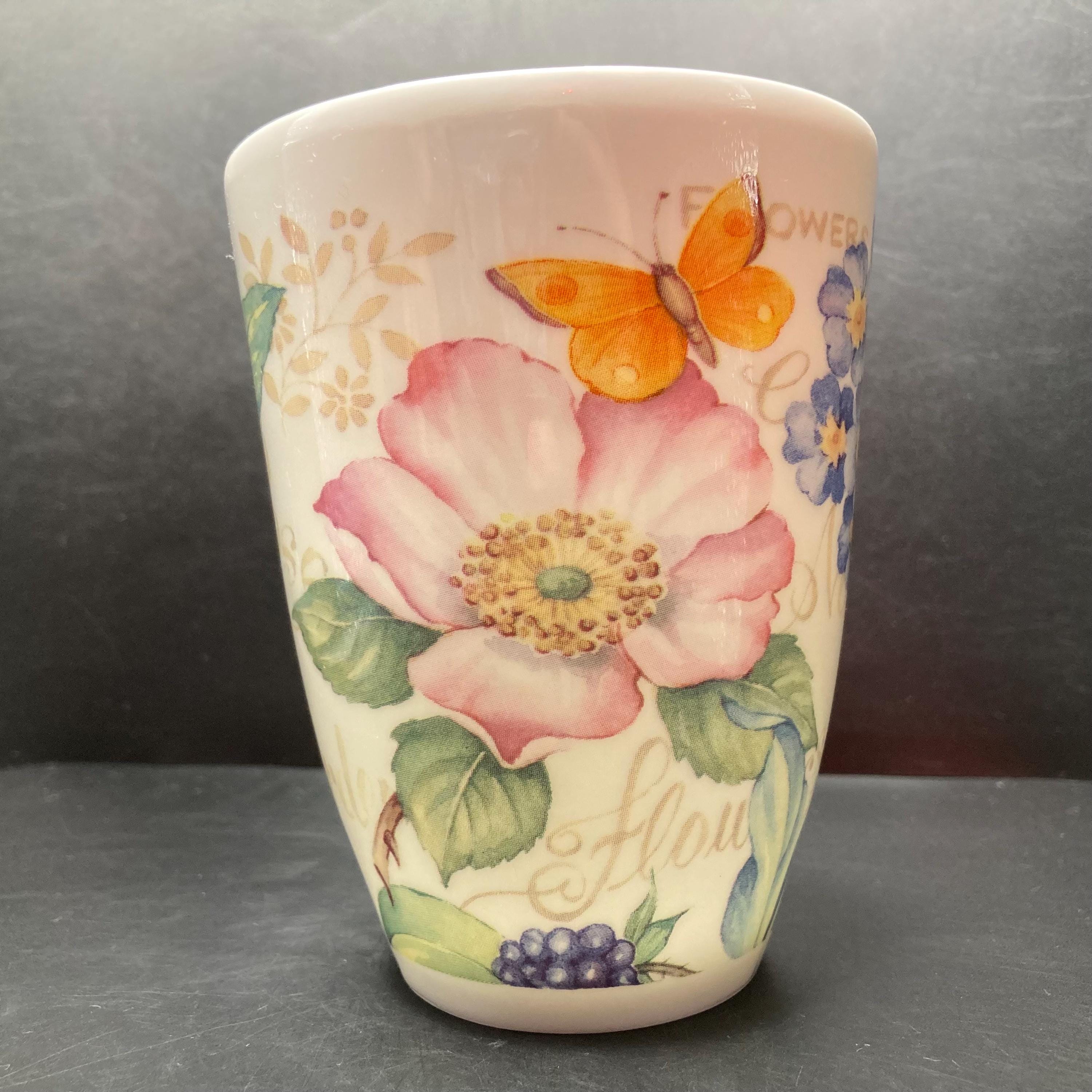 Vintage 2001 Roy Kirkham World of Flowers Fine Bone China Mug Made in ...