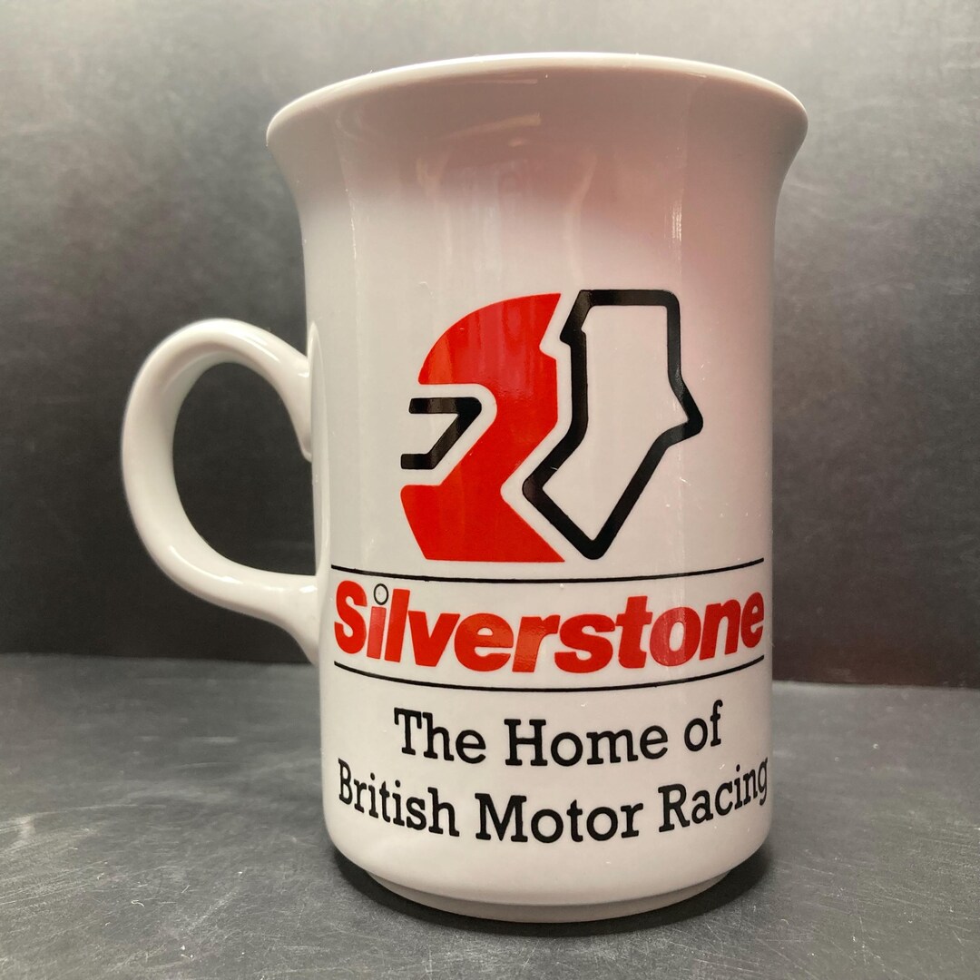 Vintage Silverstone the Home of British Motor Racing Slim Ceramic Mug ...