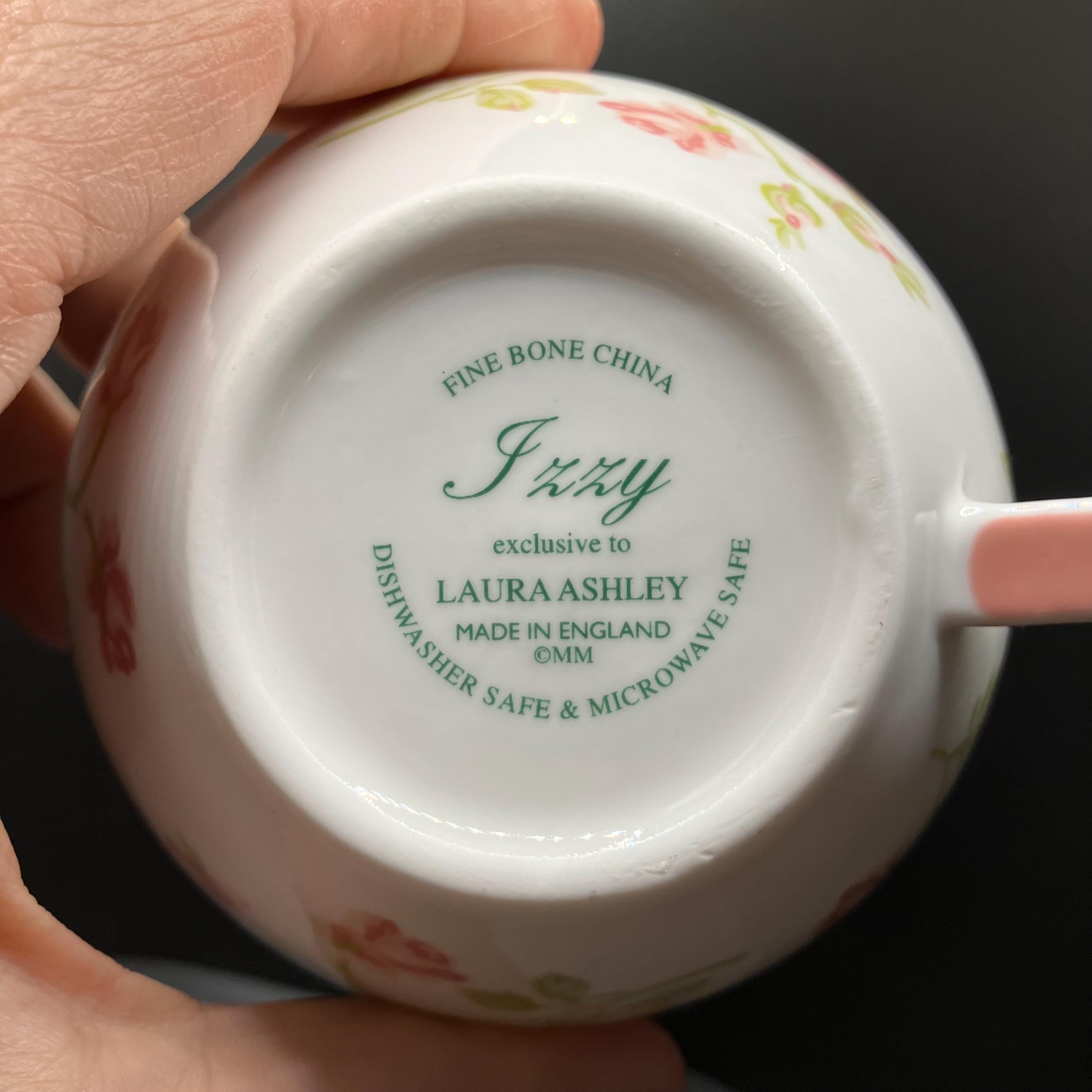 Vintage MM 2000 Laura Ashley Izzy Pink Roses Tea for One Floral Fine ...