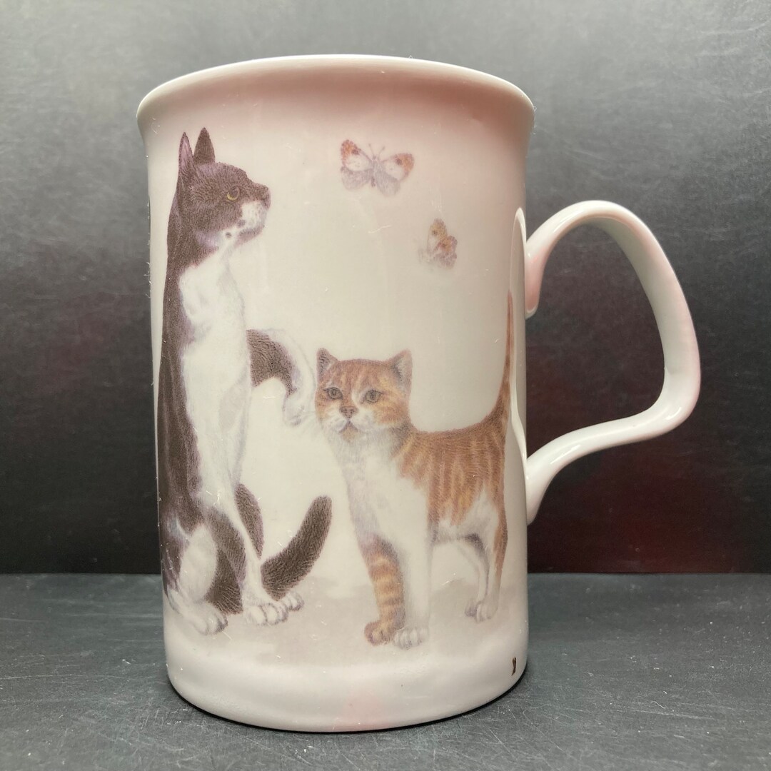 Vintage 1989 Roy Kirkham Cat Lovers Cats & Butterflies Fine Bone China ...