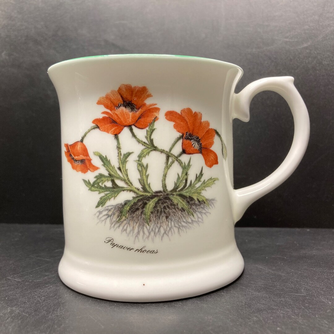 Vintage Milton China Red Poppies Papaver Rhoeas Floral Fine Bone China ...