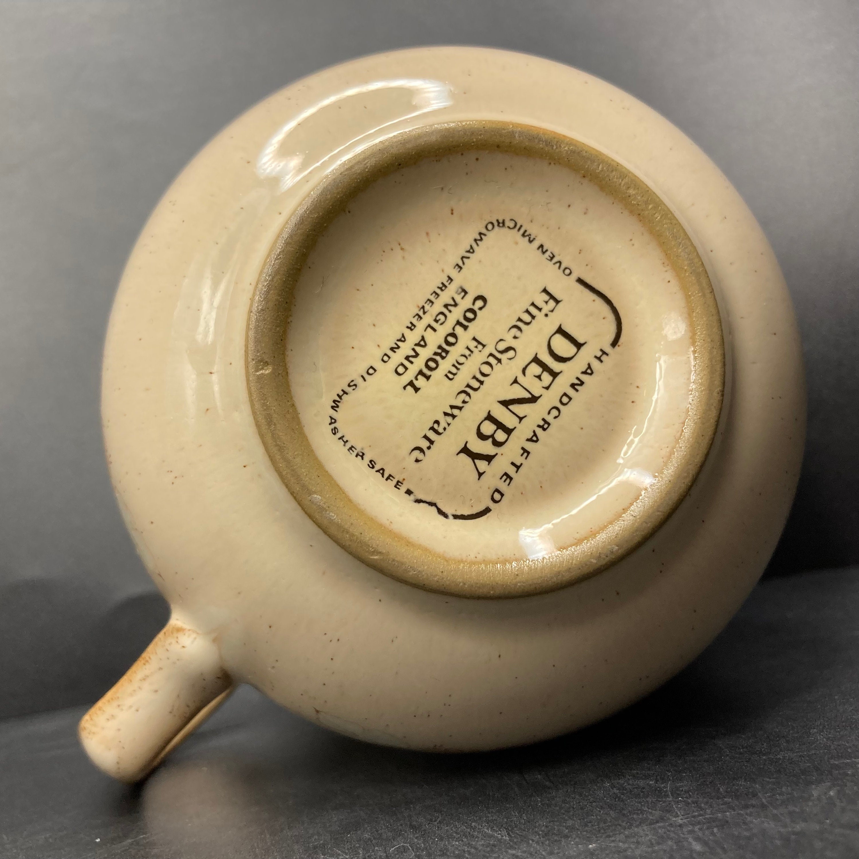 Vintage Denby Sandalwood Beige Floral Fine Stoneware Mug From Coloroll ...