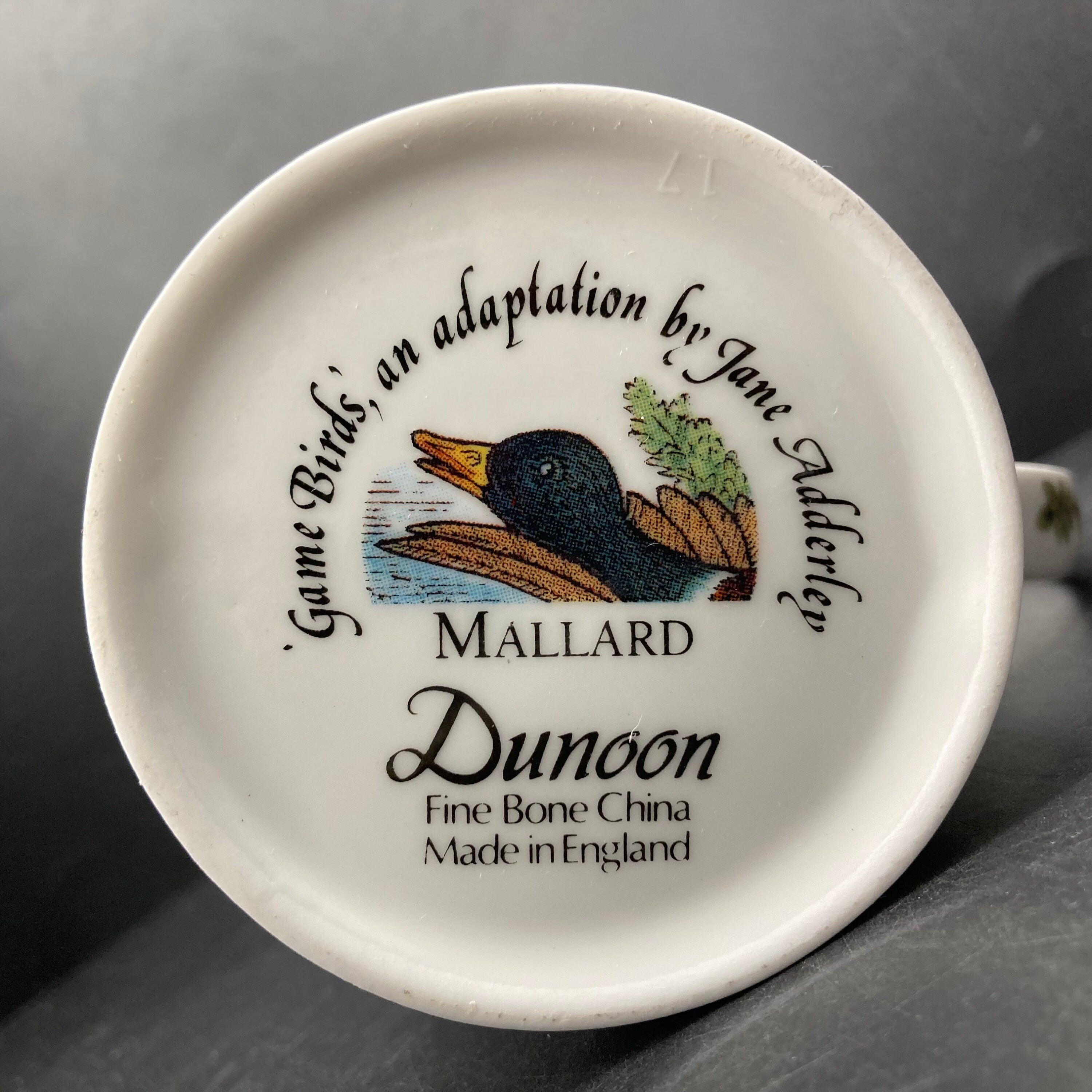 Vintage Dunoon Mallard Game Birds Small Fine Bone China Mug Jane ...