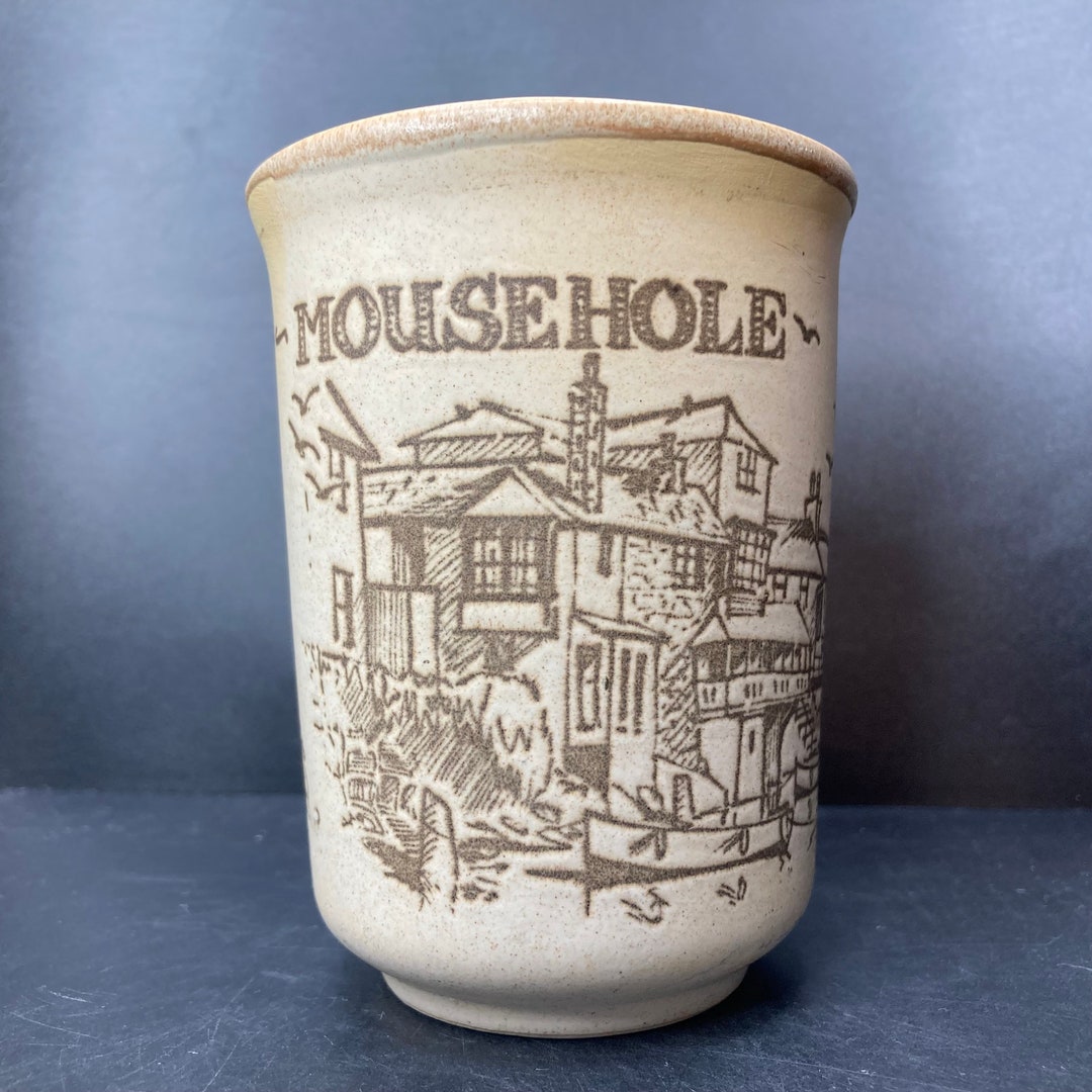 Vintage Mousehole Cornwall Embossed Stoneware Mug Fosters Pottery ...