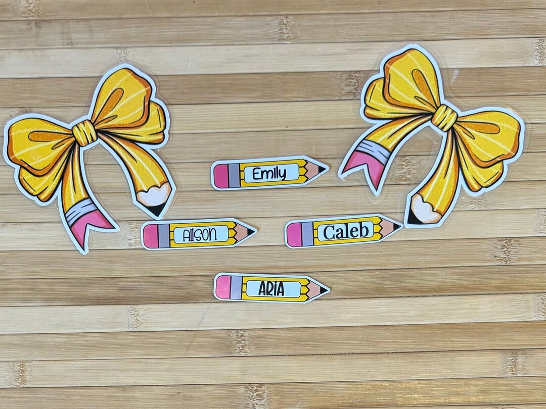 Laminated Custom School Notebook and Binder Subject Name Labels - Etsy