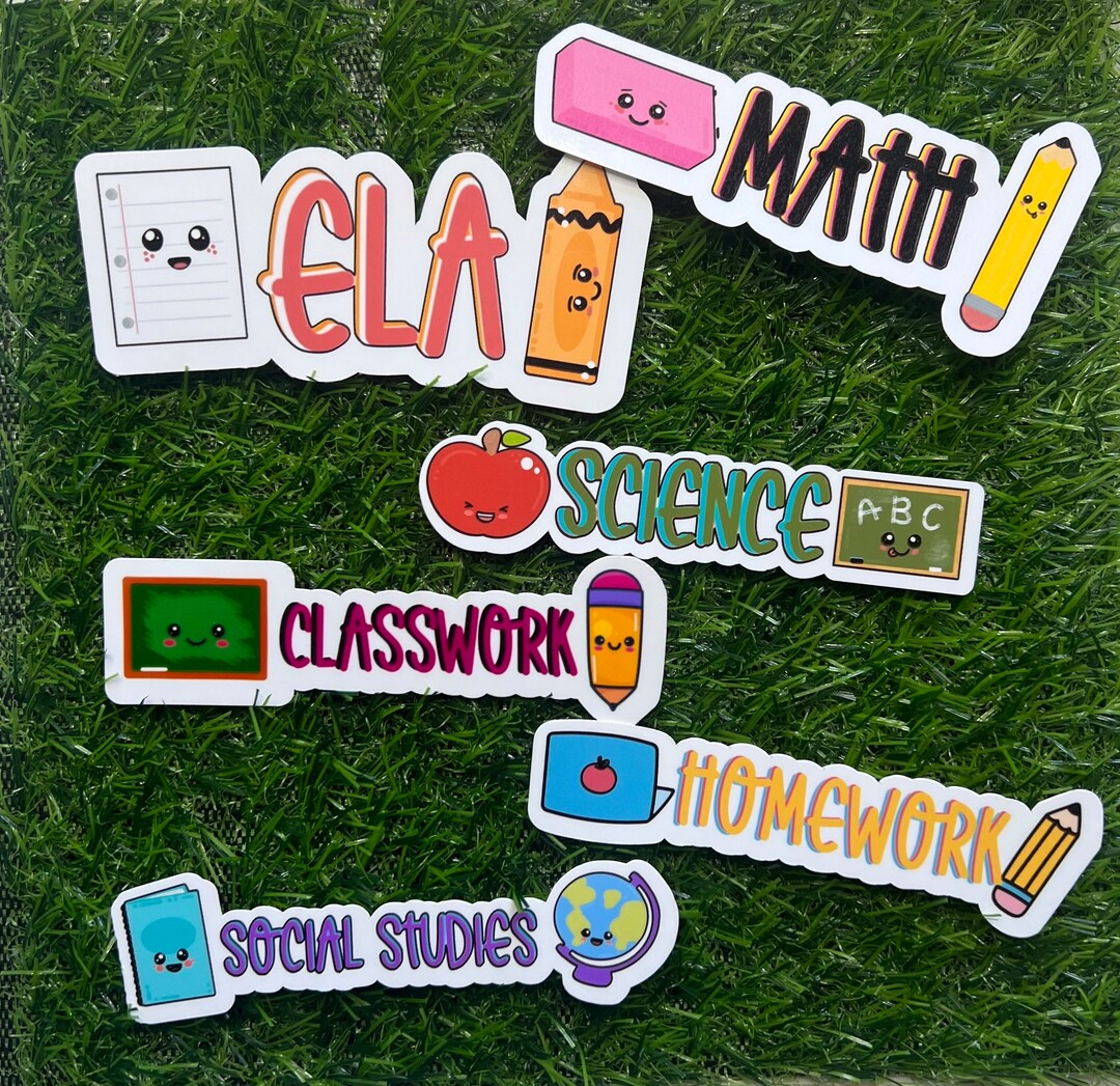 Custom Notebook Labels for School / Notebook Decoration Stickers ...