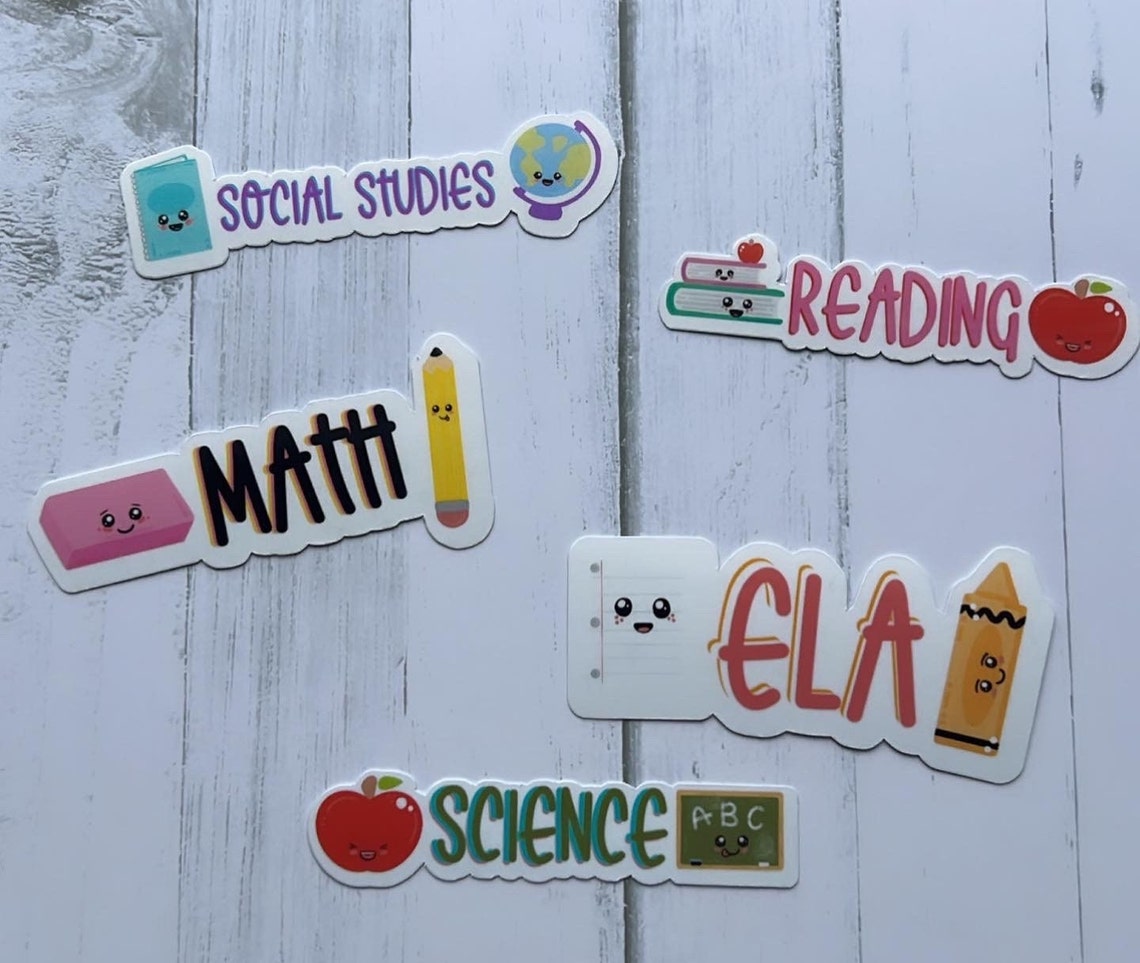 Custom Notebook Labels for School / Notebook Decoration - Etsy