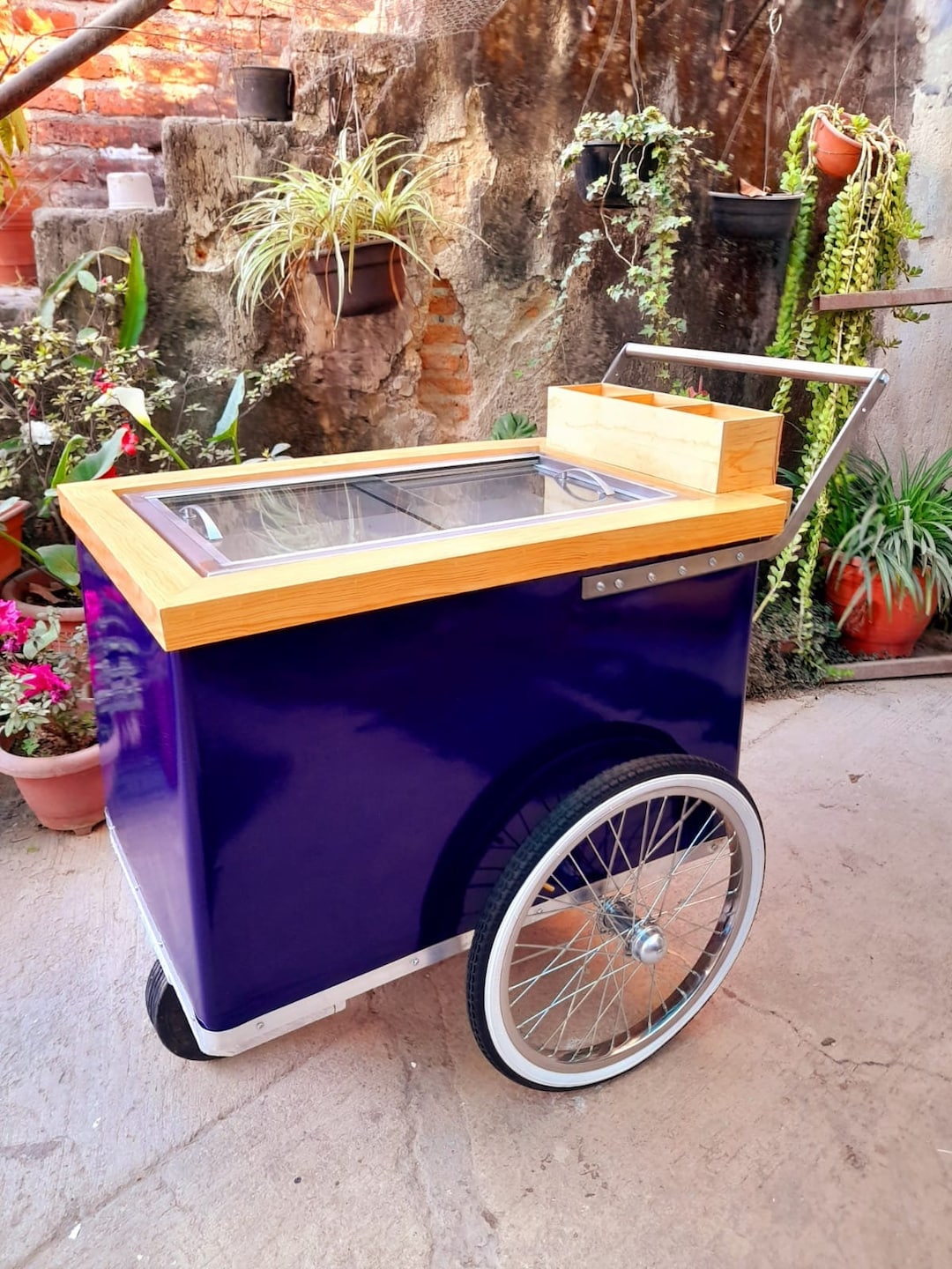 Carrito De Helados Con Ventana Y Cubierta De Madera ENVIO - Etsy