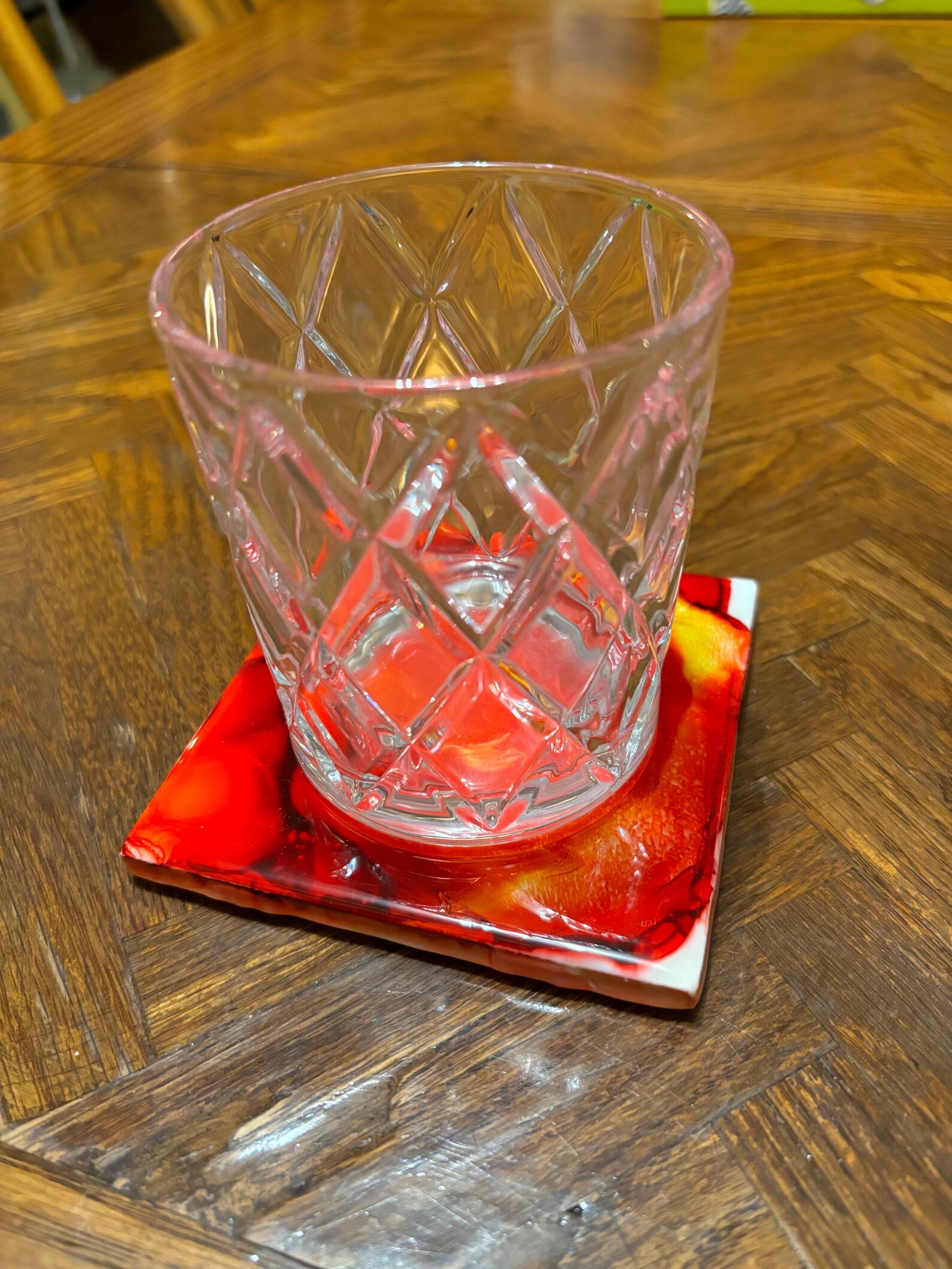 Red Fire Coaster - Etsy