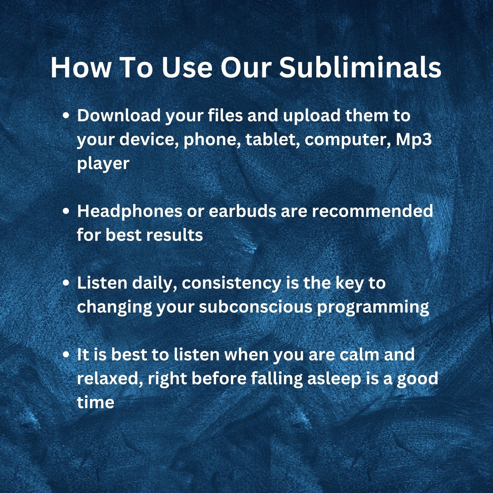 CUSTOM SUBLIMINAL AUDIO - Personalized Subliminal, Subliminal Service ...