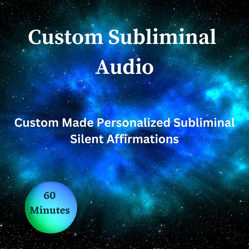 CUSTOM SUBLIMINAL AUDIO 60 Minutes Personalized Subliminal, Subliminal ...