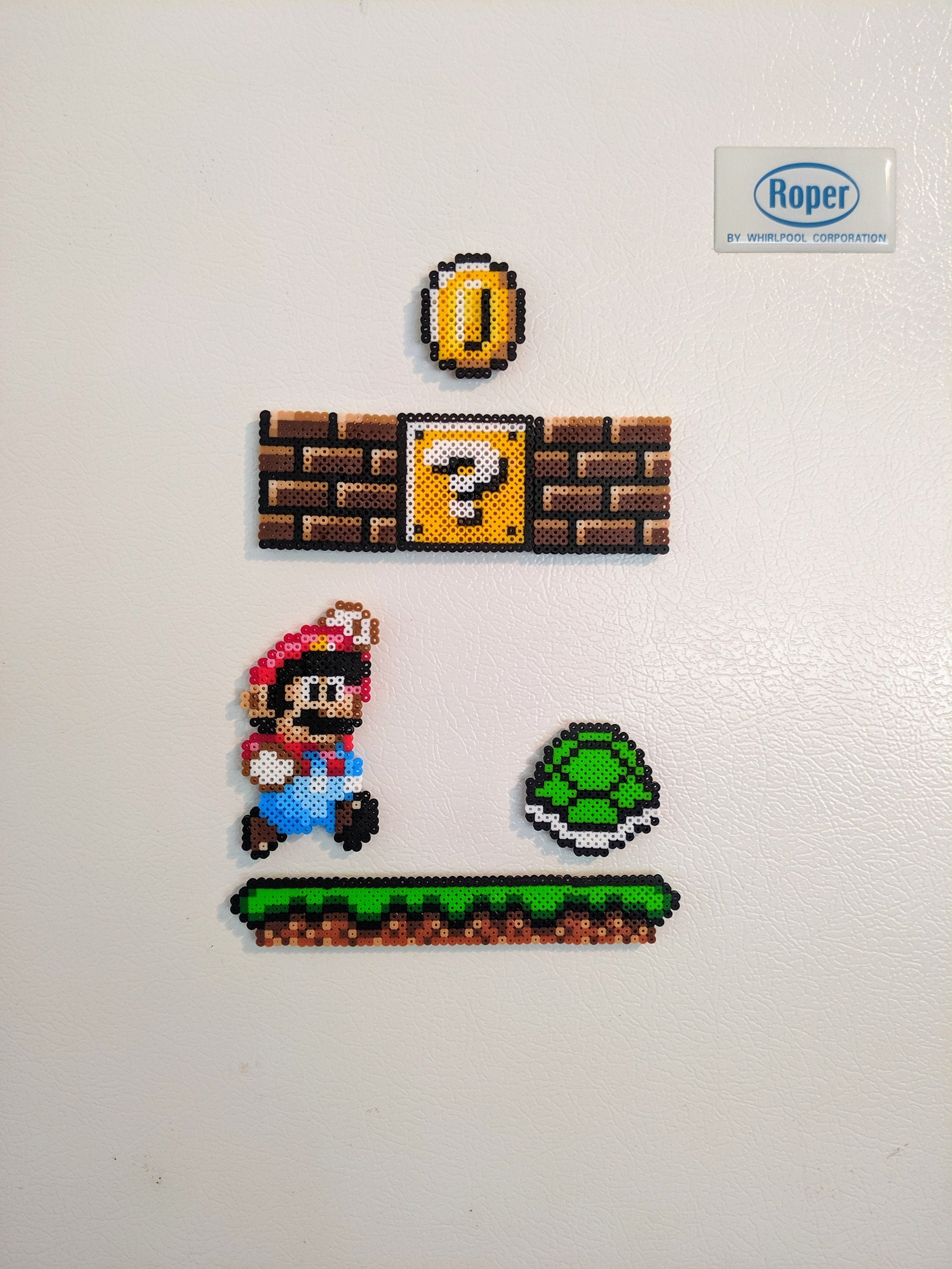 Super Mario World Perler Magnet Set | Etsy