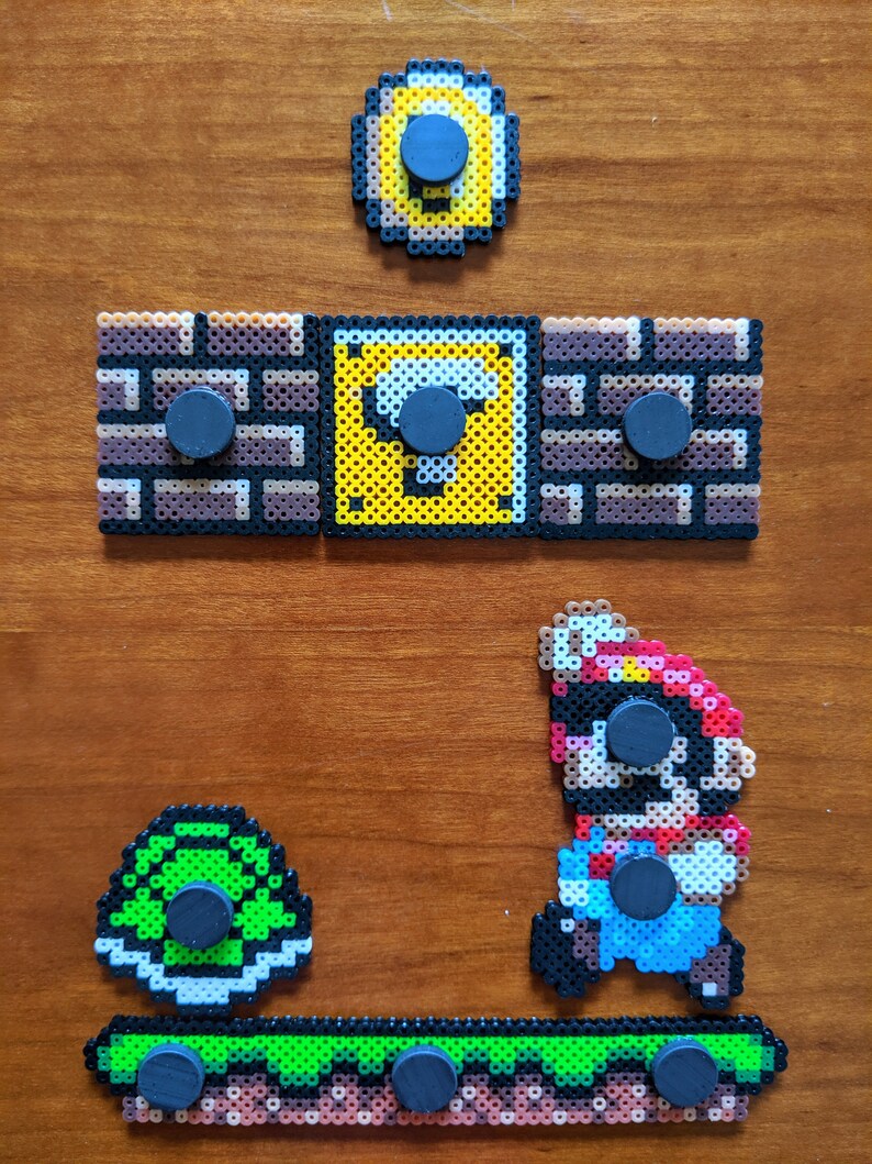 Super Mario World Perler Magnet Set | Etsy