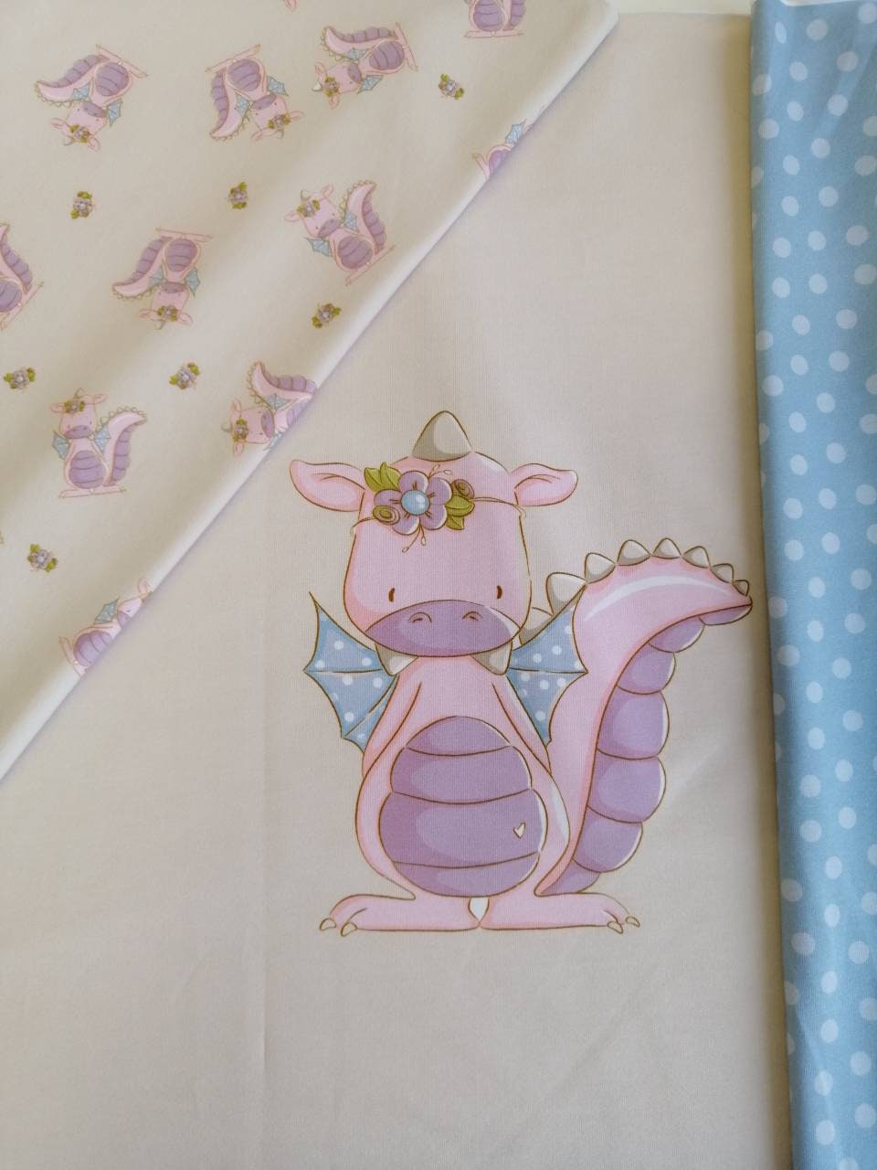 Panel dragon girl de emmap-nktchen francés Terry Sommersweat | Etsy